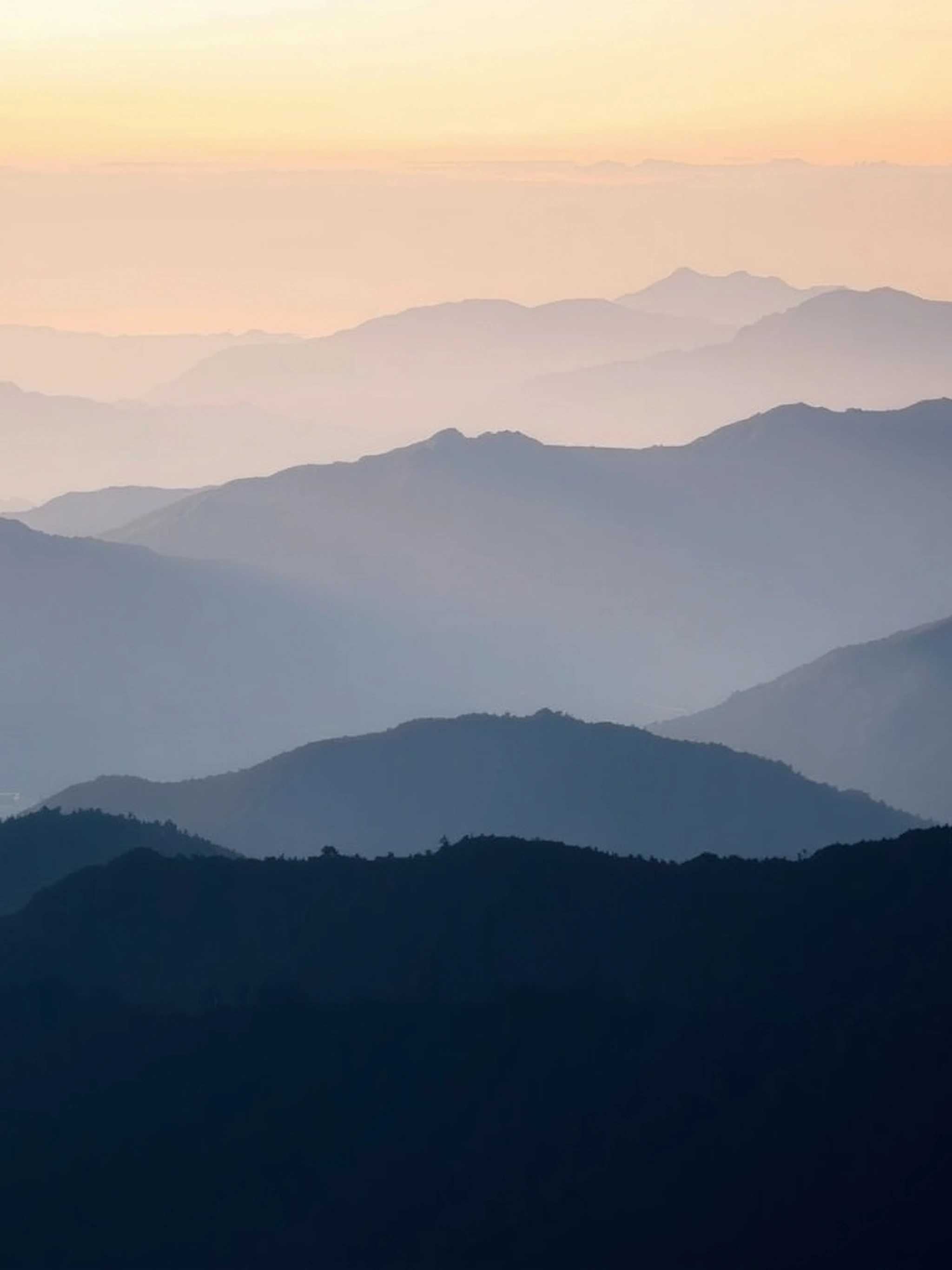 A Of Mountain And Fog, With Depth Effect Landscape — Free iPad ...