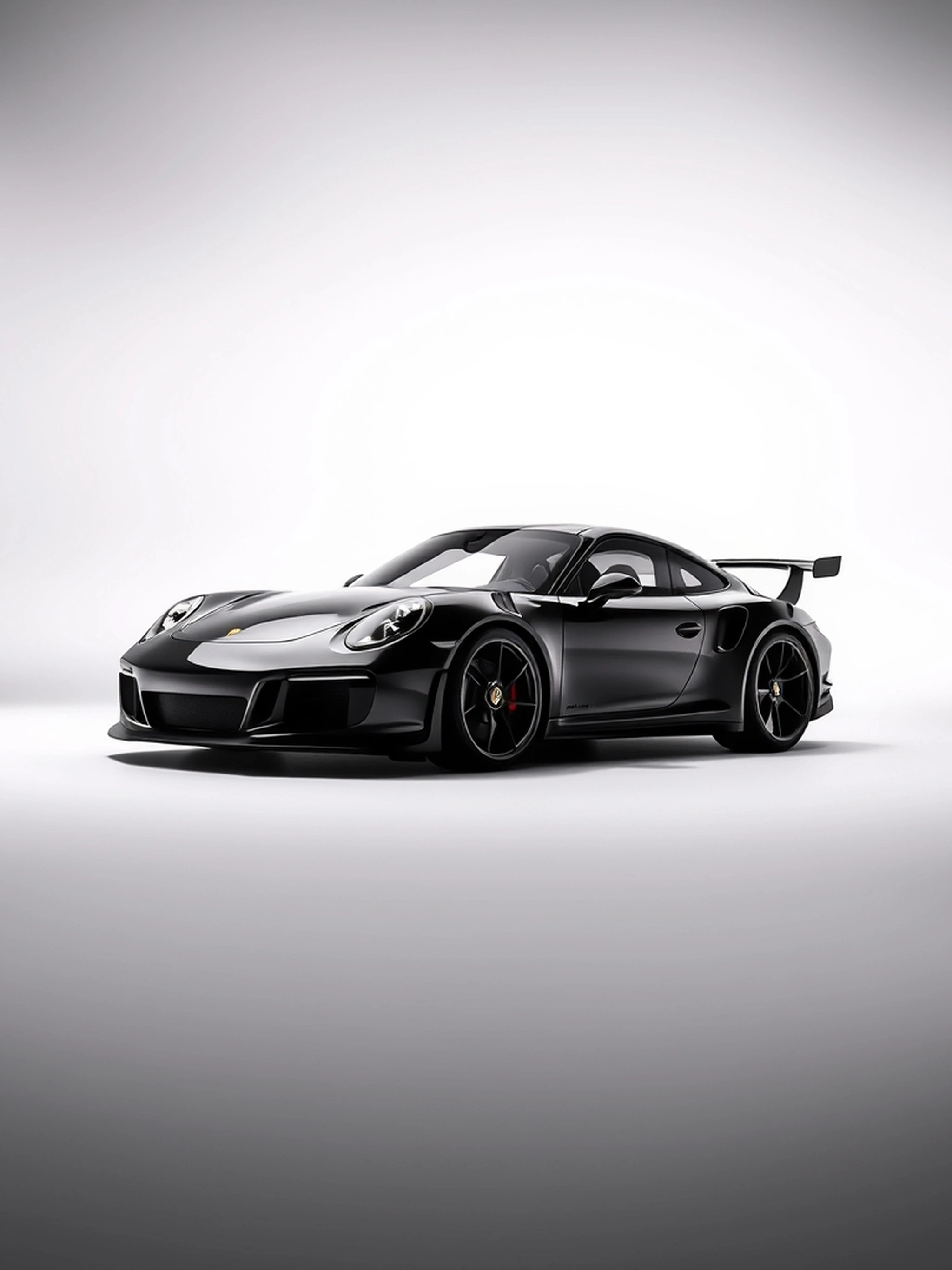 Black And White Official Porsche 911 — Download Free iPad Wallpapers