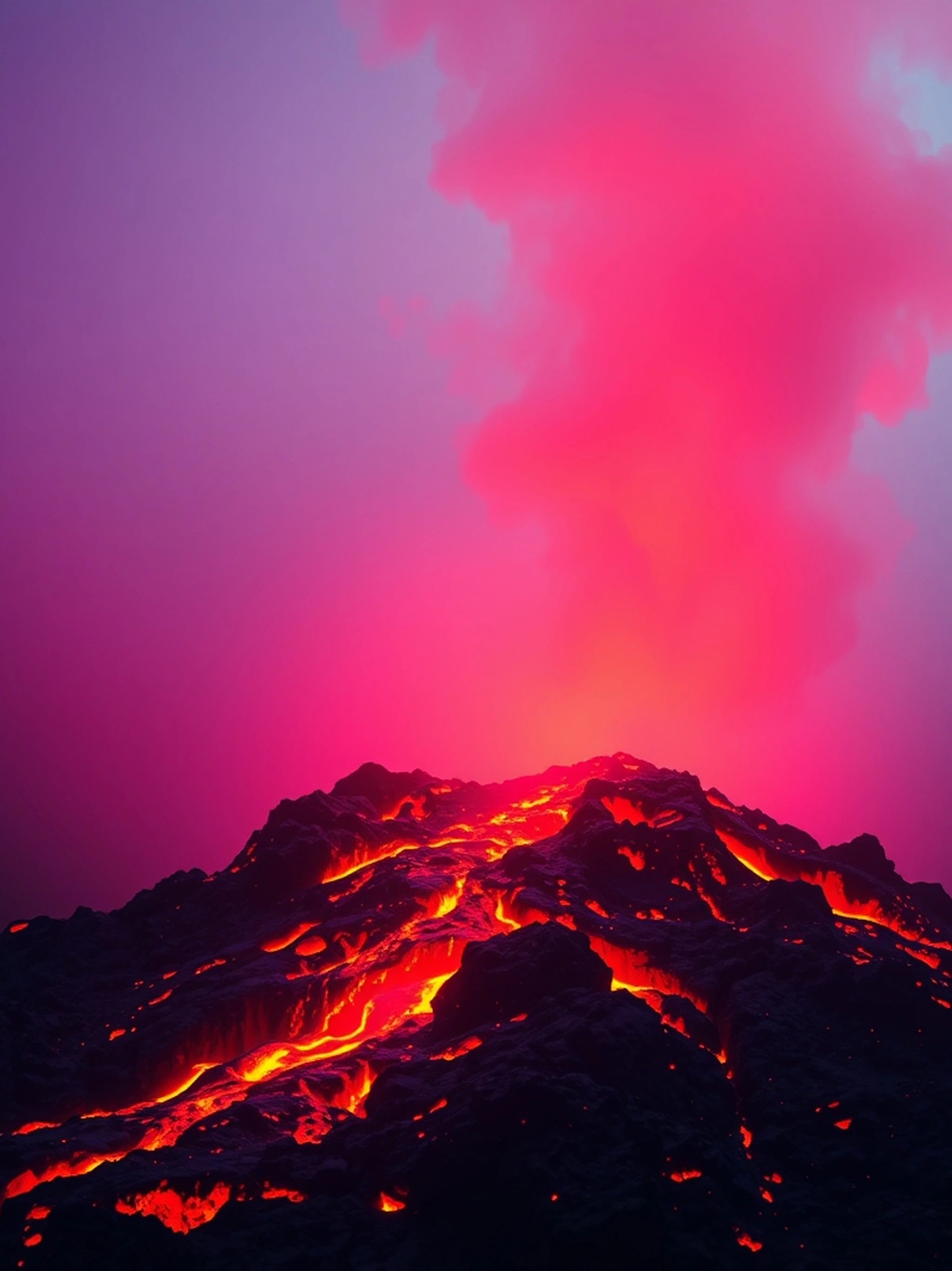 Neon Colorful Lava Smoke Pink Imagen Sobre Lava Saliendo Deun Volcan ...
