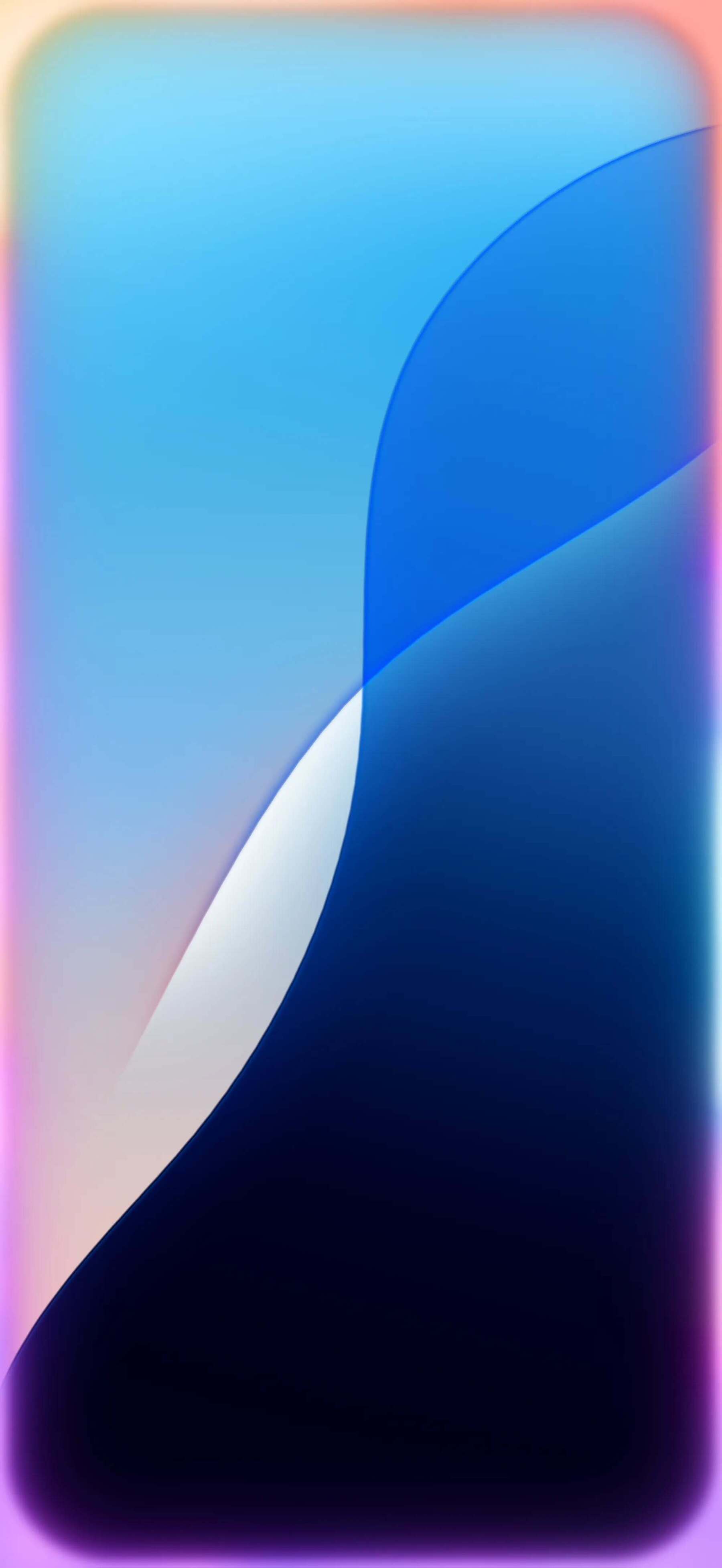 Apple Intelligence Glow Blue Default Wallpapers For iPhone 17 Pro Max And iPhone Air — Free ...