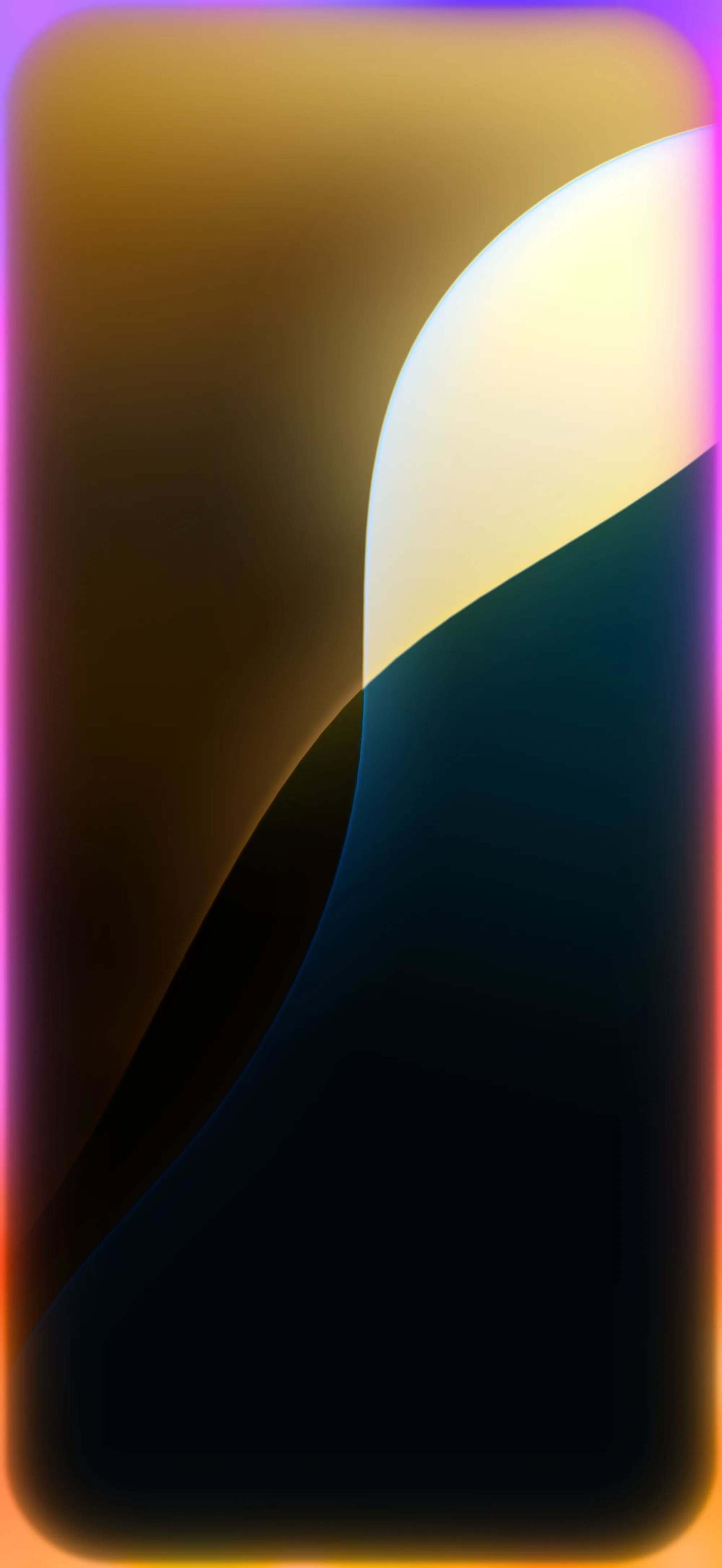 Apple Intelligence Glow Yellow Blue Wallpapers For iPhone 17 Pro Max ...