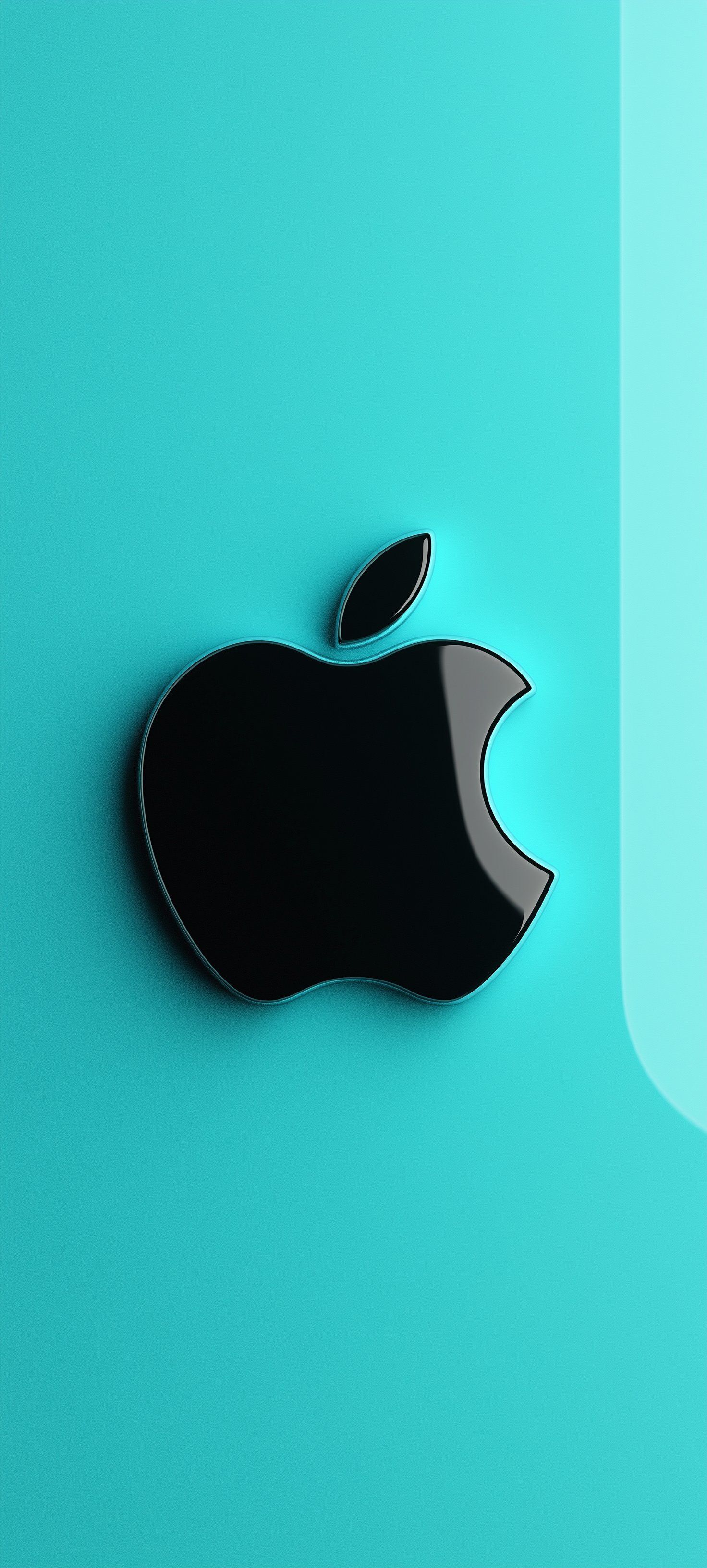 Apple Logo Turquoise Green Wallpapers For iPhone 17 Pro Max And iPhone ...