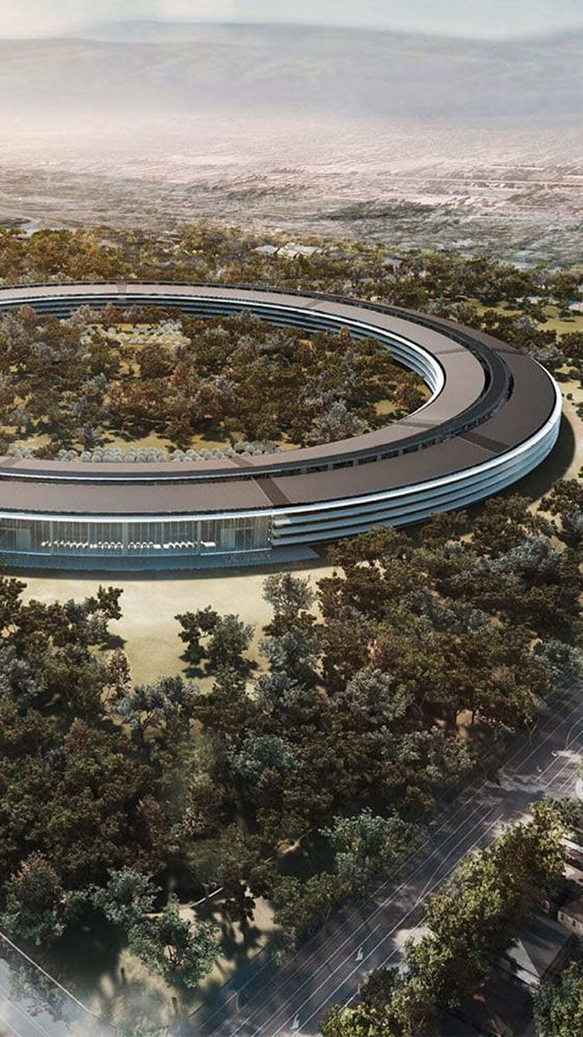 Birds Eye View Apple Park HQ California Headquarters Apple Inc. — Free ...