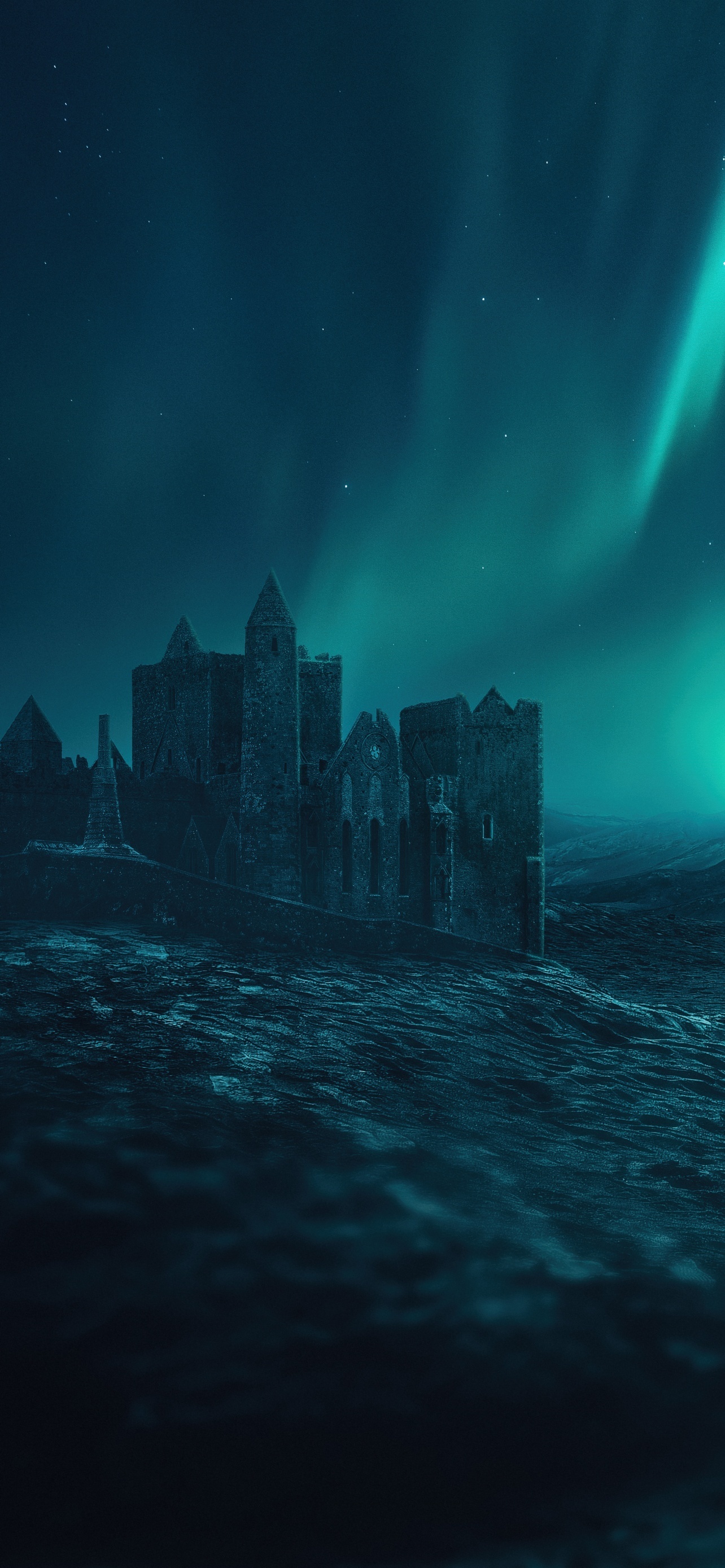 Castle Aurora Borealis Best Apple iOS Home Screen And Lock Screen ...