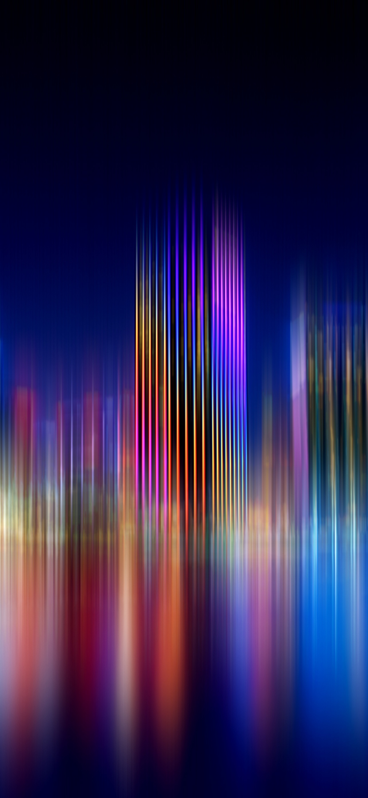 Cityscape Panorama Blurred Lights City Lights Skyline 5K — Free iPhone ...