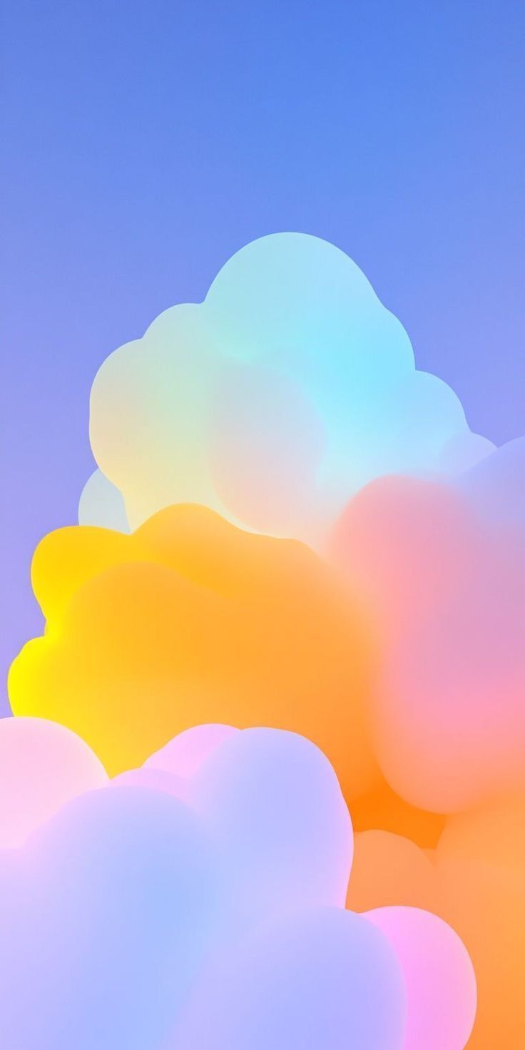 Colorful Clouds Digital Artwork Best New Wallpapers For Liquid Glass On ...