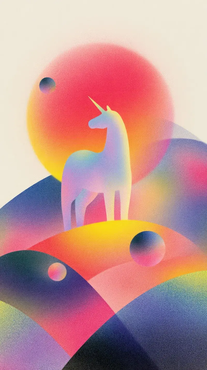 Colorful Rainbow Unicorn Cute Grainy Textured Best Top Wallpapers For ...