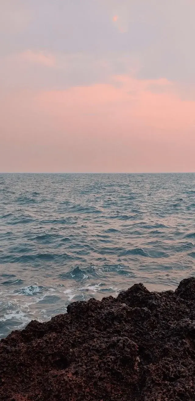 Crashing Waves Rocks Soft Sunset Best iPhone Wallpapers Backgrounds And Screensavers For Apple ...