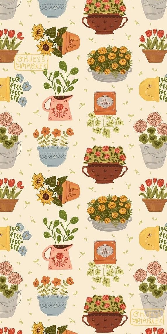 Cute Pinterest Aesthetic Planter Pots — Free iPhone Wallpaper (4K/HD ...