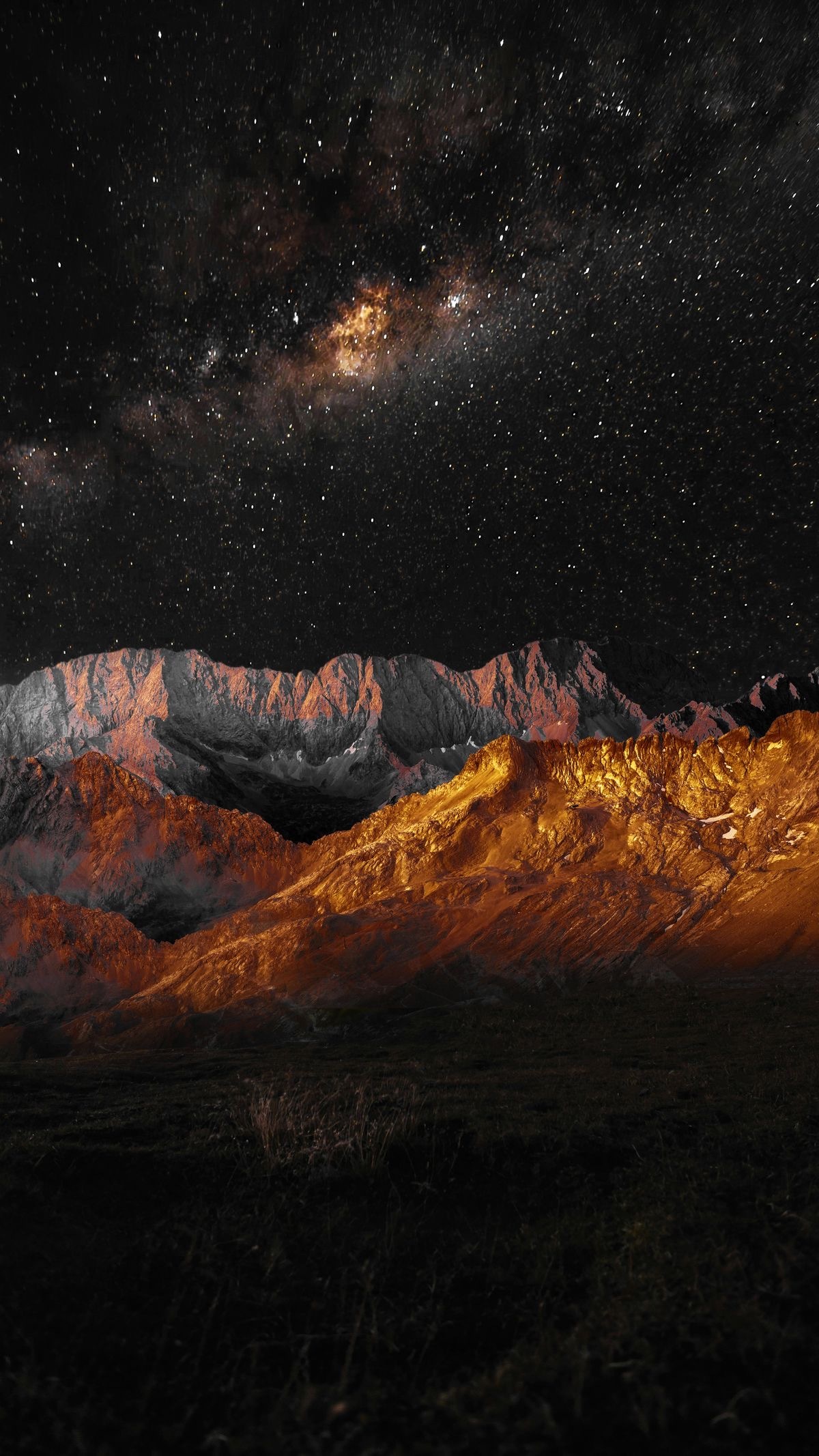 Deep Space Desert Mountains Dark Mode Night Black Best Unique Creative ...