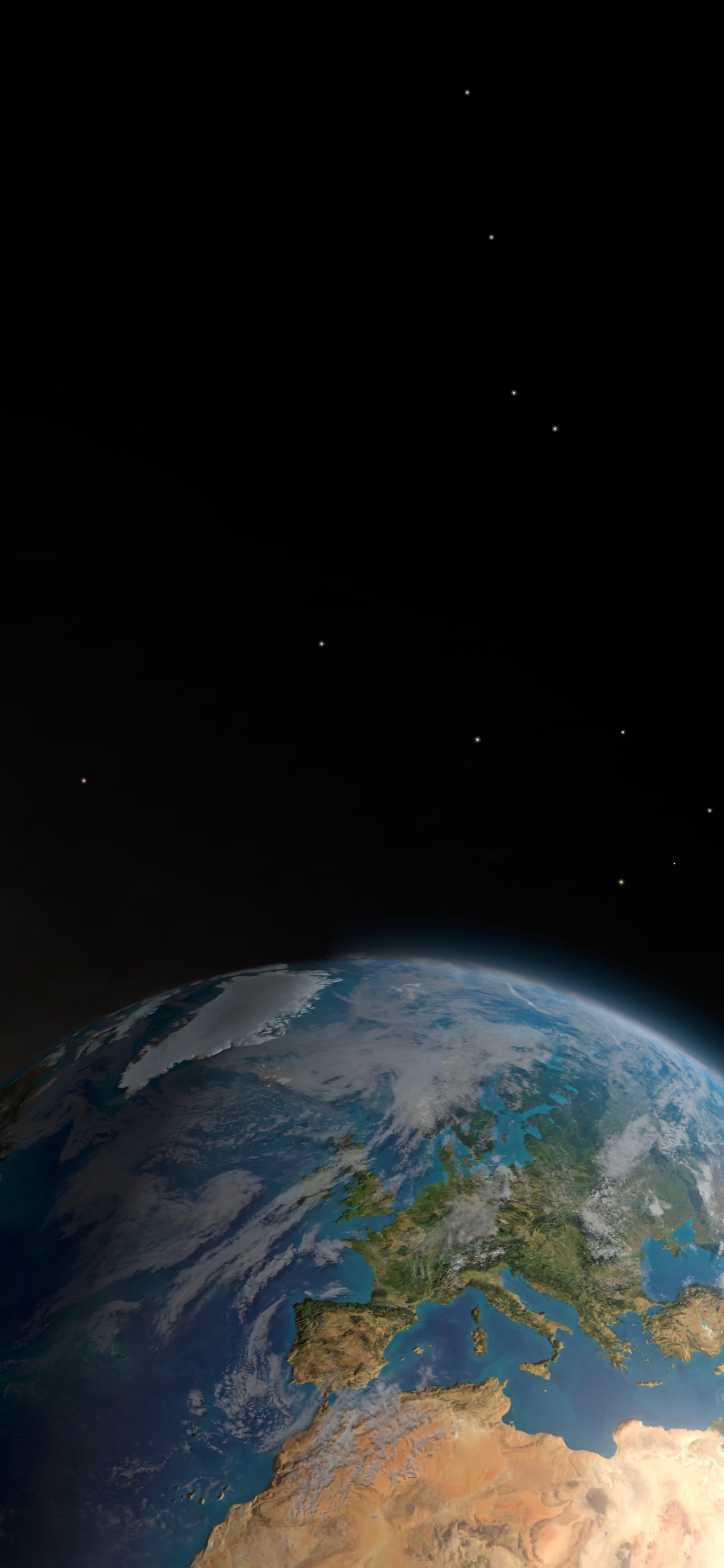 Earth From Space Atmosphere Stars Wallpapers For iPhone 17 Pro Max And ...