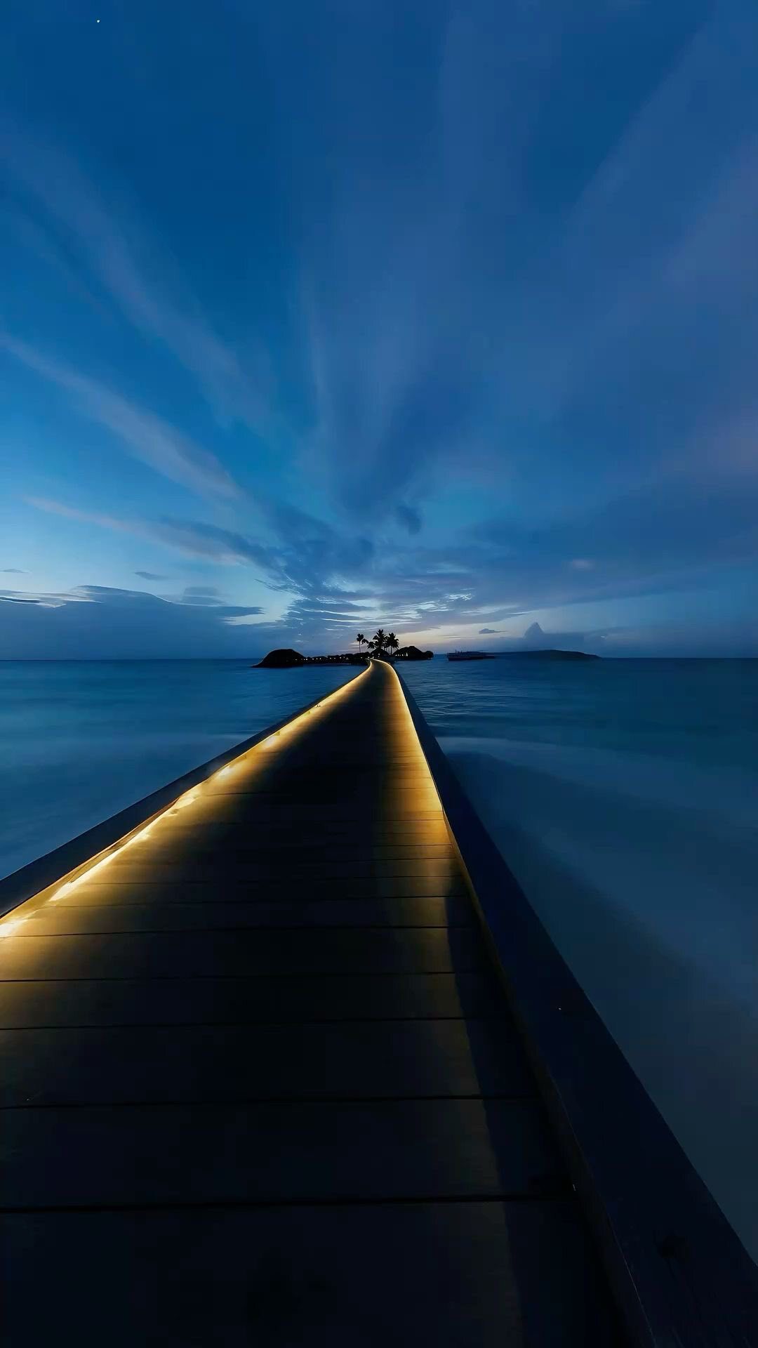 Glowing Bridge Over The Ocean Best Top Wallpapers For iPhone 17 Pro Max For Apple iOS 26 — Free ...