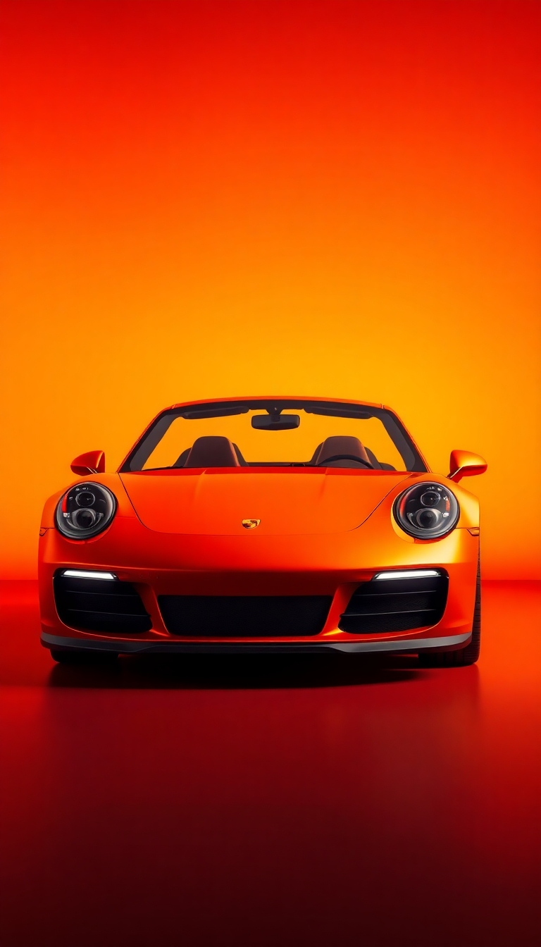 4K Porsche 911 Orange Colored Wall Paper — Free iPhone Wallpaper (4K/HD ...