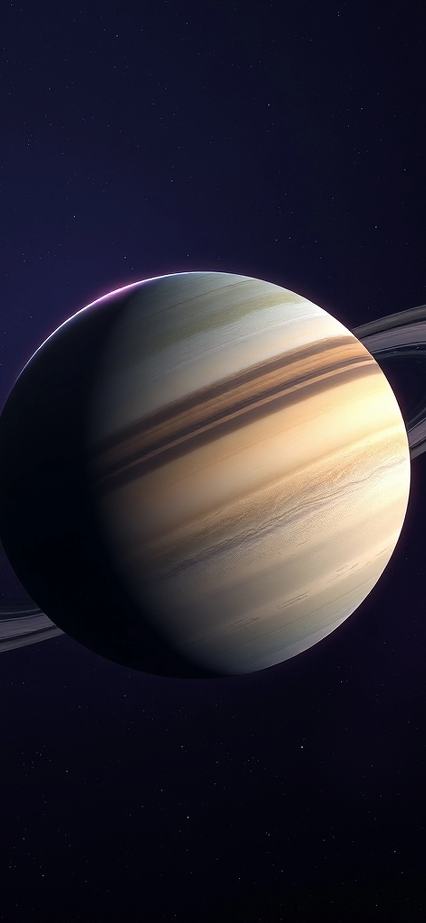 A Beautiful And Dark Themed View Of The Planet Saturn Eye Catching And ...