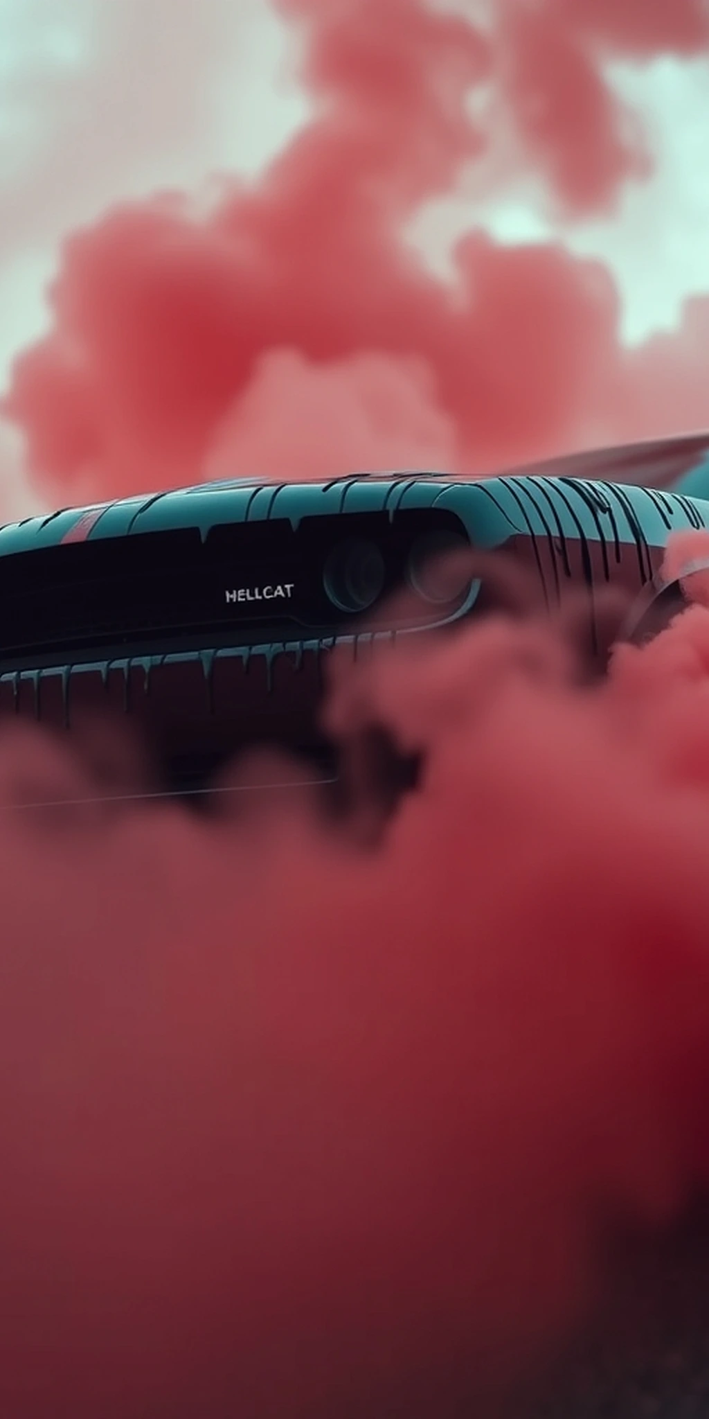 Drippy Hellcat Red Tire Smoke — Free iPhone Wallpaper (4K/HD) | 2025