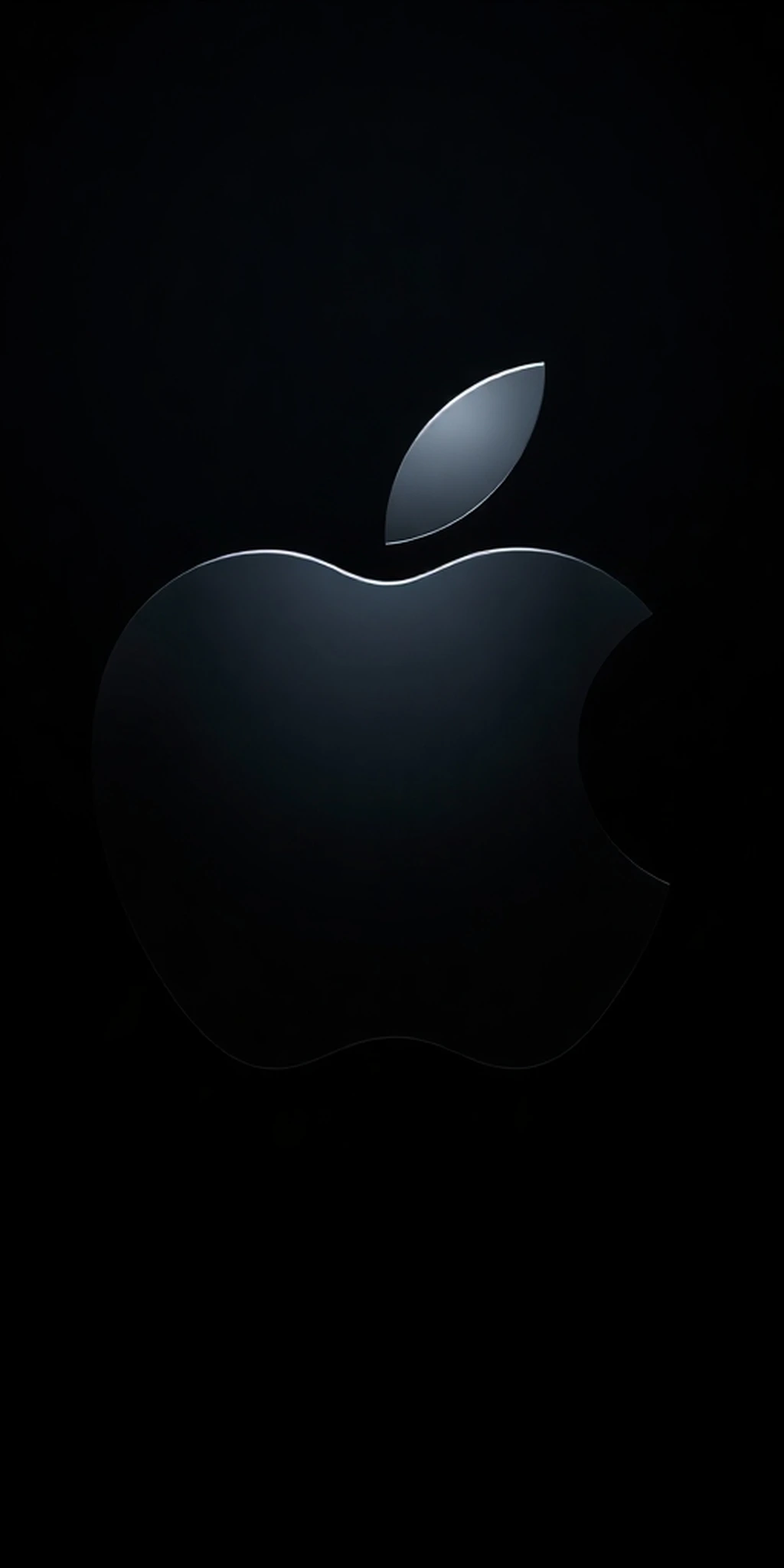 Shiny Edges Apple Logo Dark Mode Liquid Glass — Free iPhone Wallpaper ...