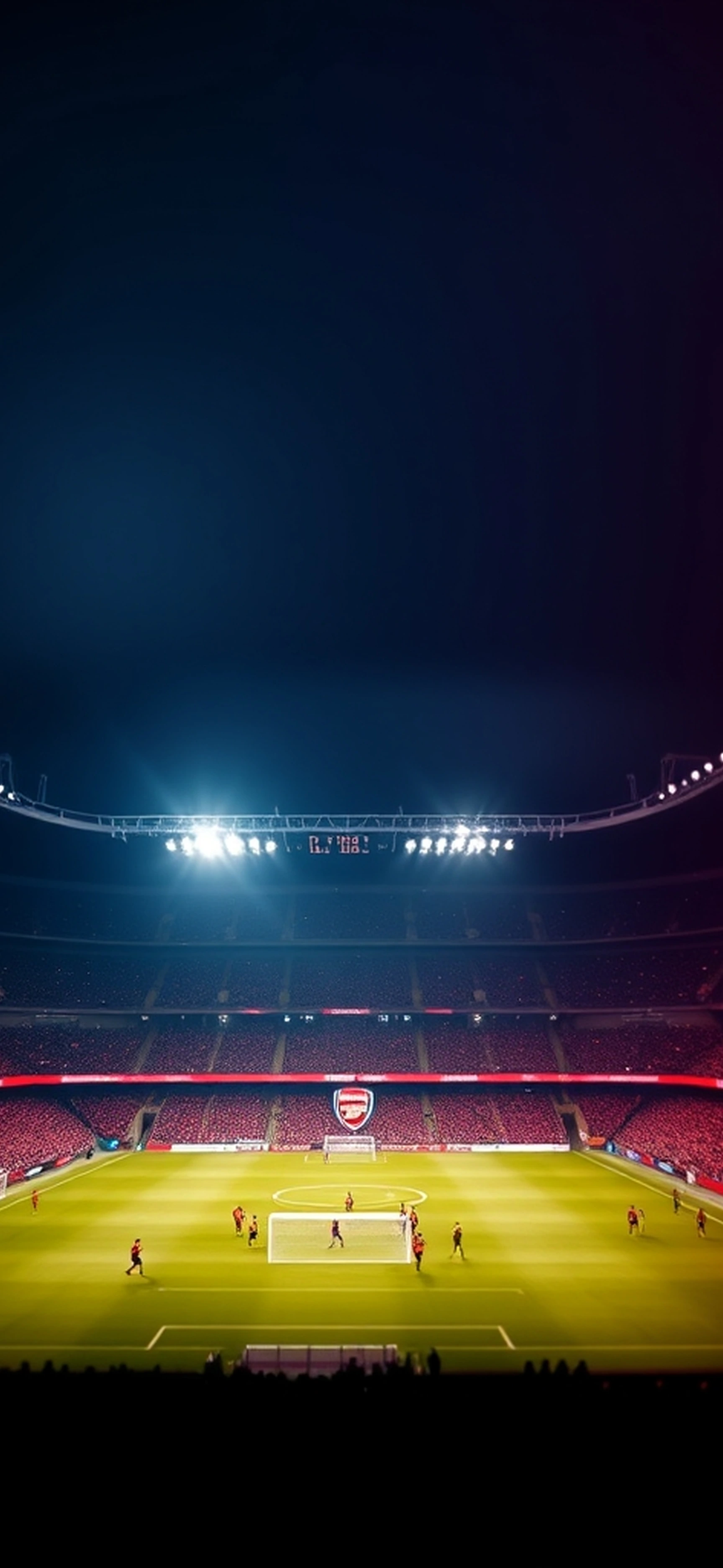 Arsenal FC On Stary Night At Emirates Stadium — Free iPhone Wallpaper ...