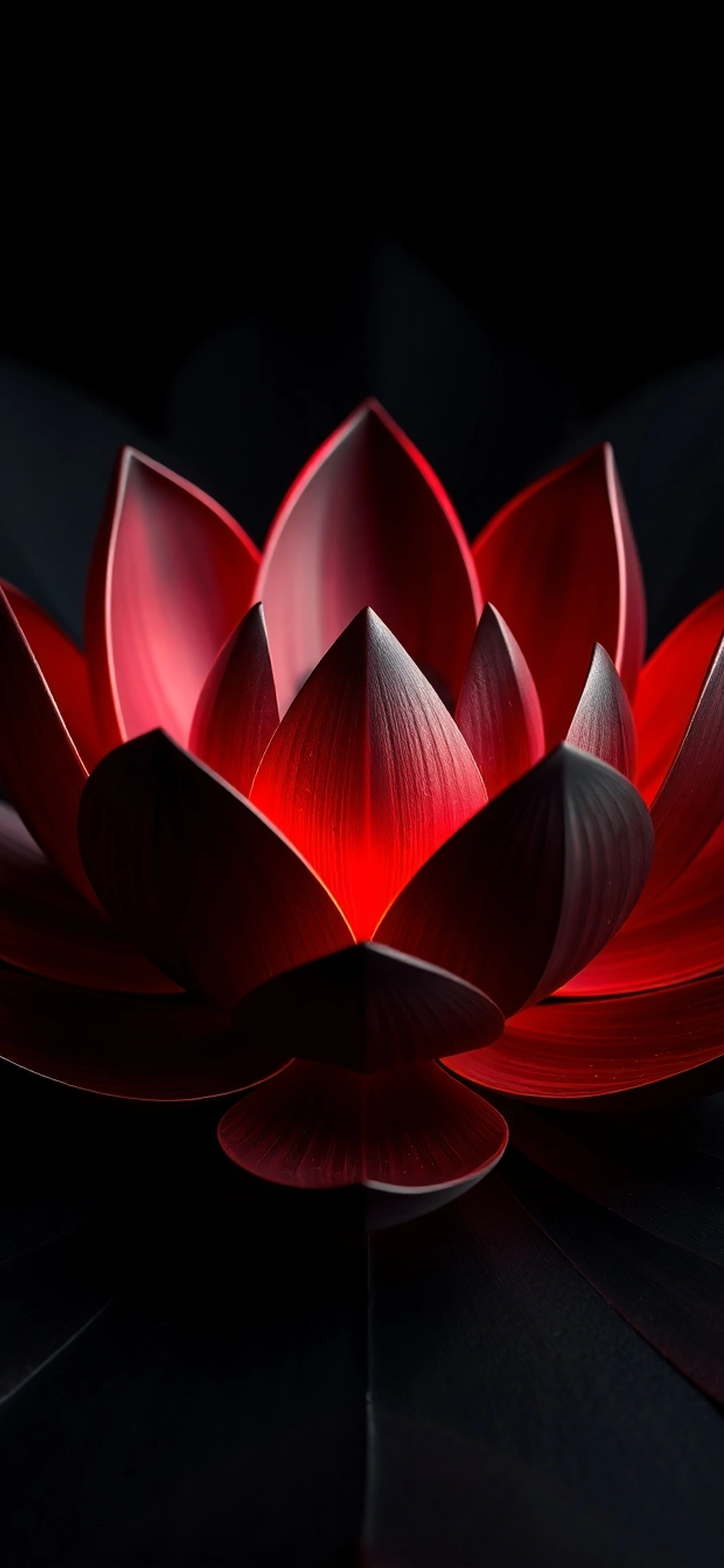 Black Lotus Flower Brushed Metal Dark Glowing Red Outline — Free iPhone ...