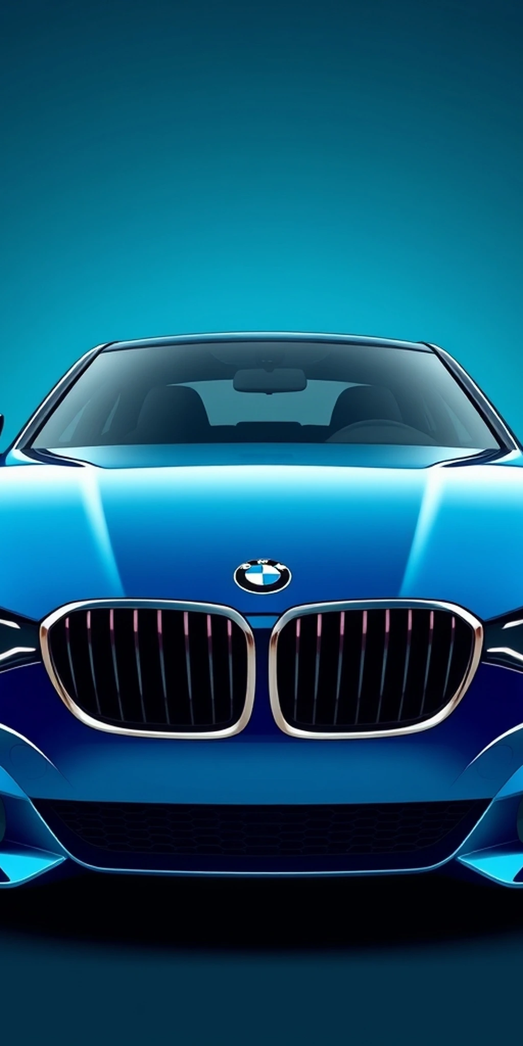 BMW Car Blue Gradient — Free iPhone Wallpaper (4K/HD) | 2025