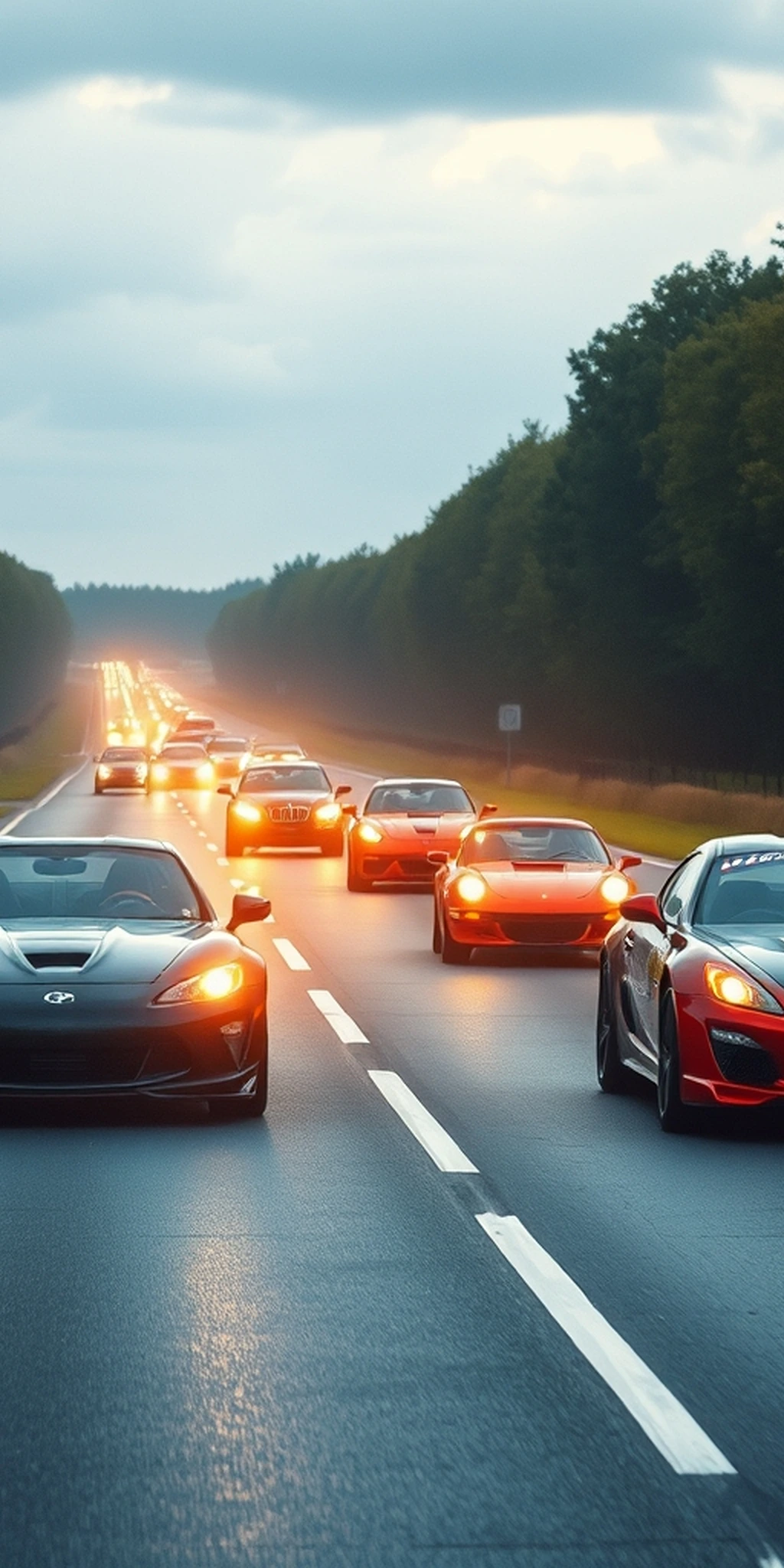 Car Race In Road — Free iPhone Wallpaper (4K/HD) | 2025