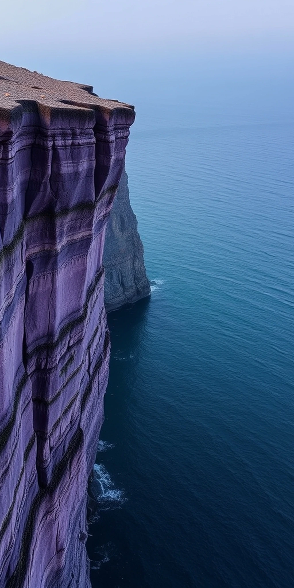 Cliff Ocean Purple Color Unique Creative — Free iPhone Wallpaper (4K/HD ...