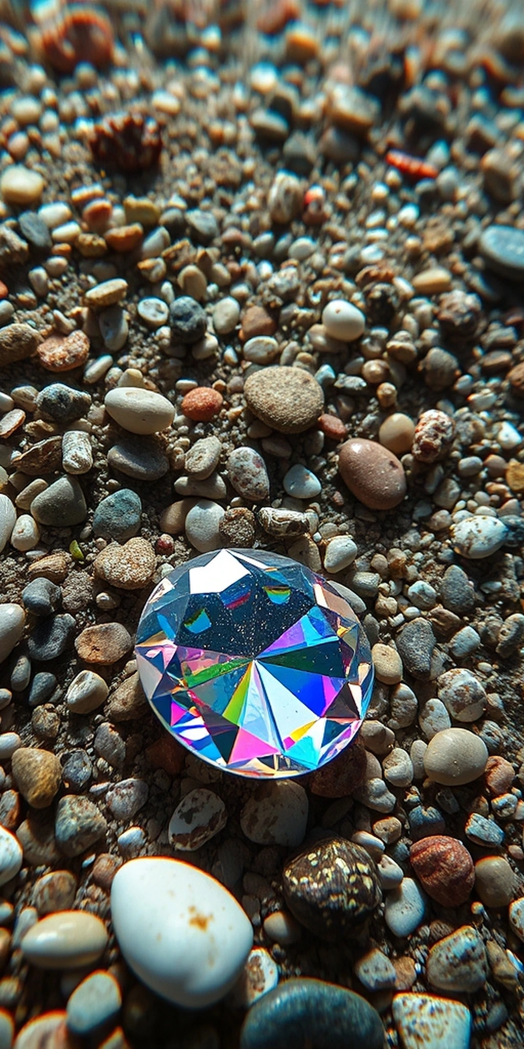 Colorful Diamonds And Pebble On The Ocean Floor — Download Free iPhone ...