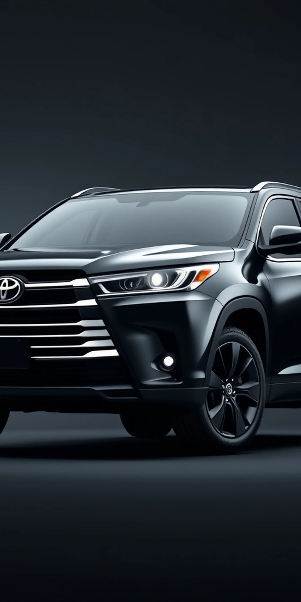 Toyota Highlander Cars Black Color, Realism — Free iPhone Wallpaper (4K ...