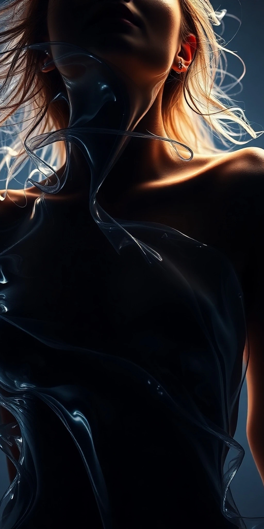 Flowing Liquid Glass Wallpaper Female Icon Jessie Murph. Blend Abstract ...