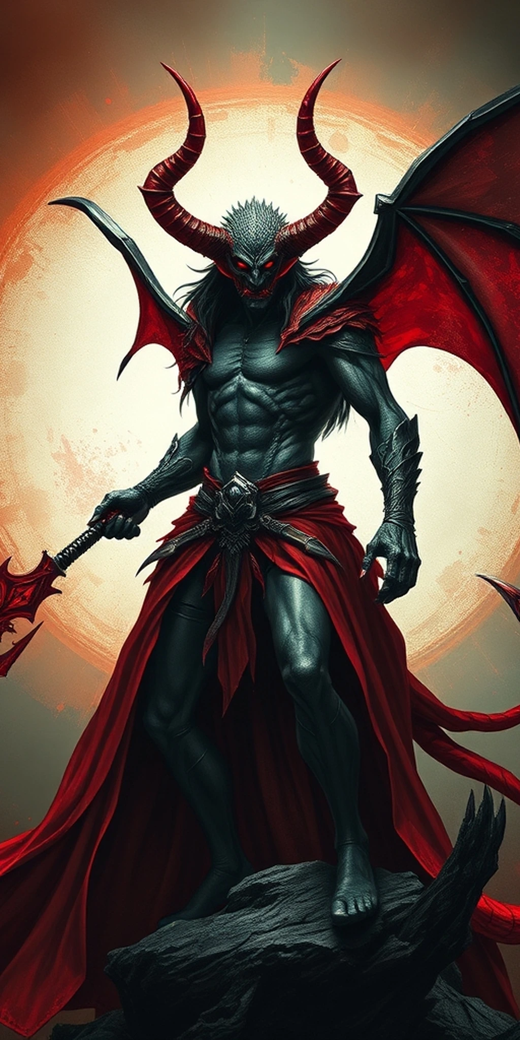 Angry Devil Transforming Form Into A Demon Halloween — Free iPhone ...