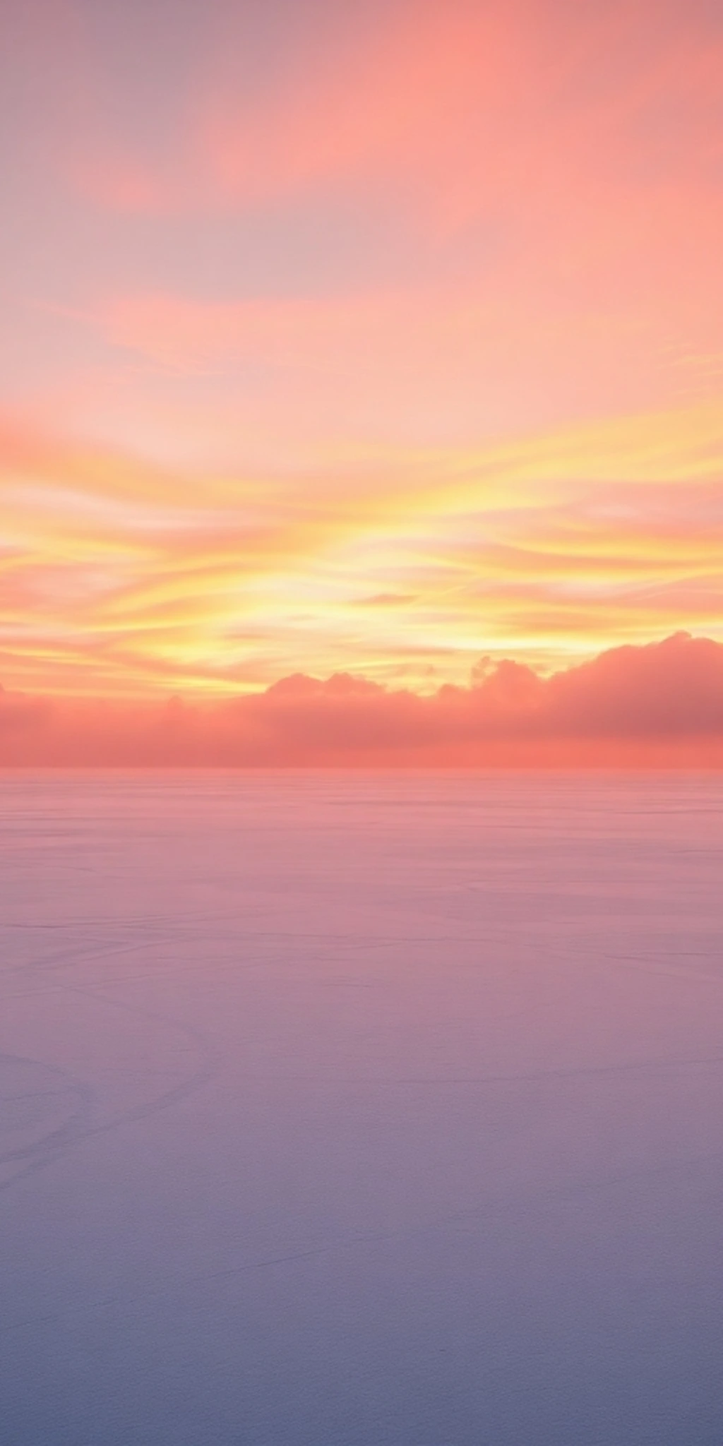Frozen Lake Orange Pink Gradient Sky — Free iPhone Wallpaper (4K/HD) | 2025