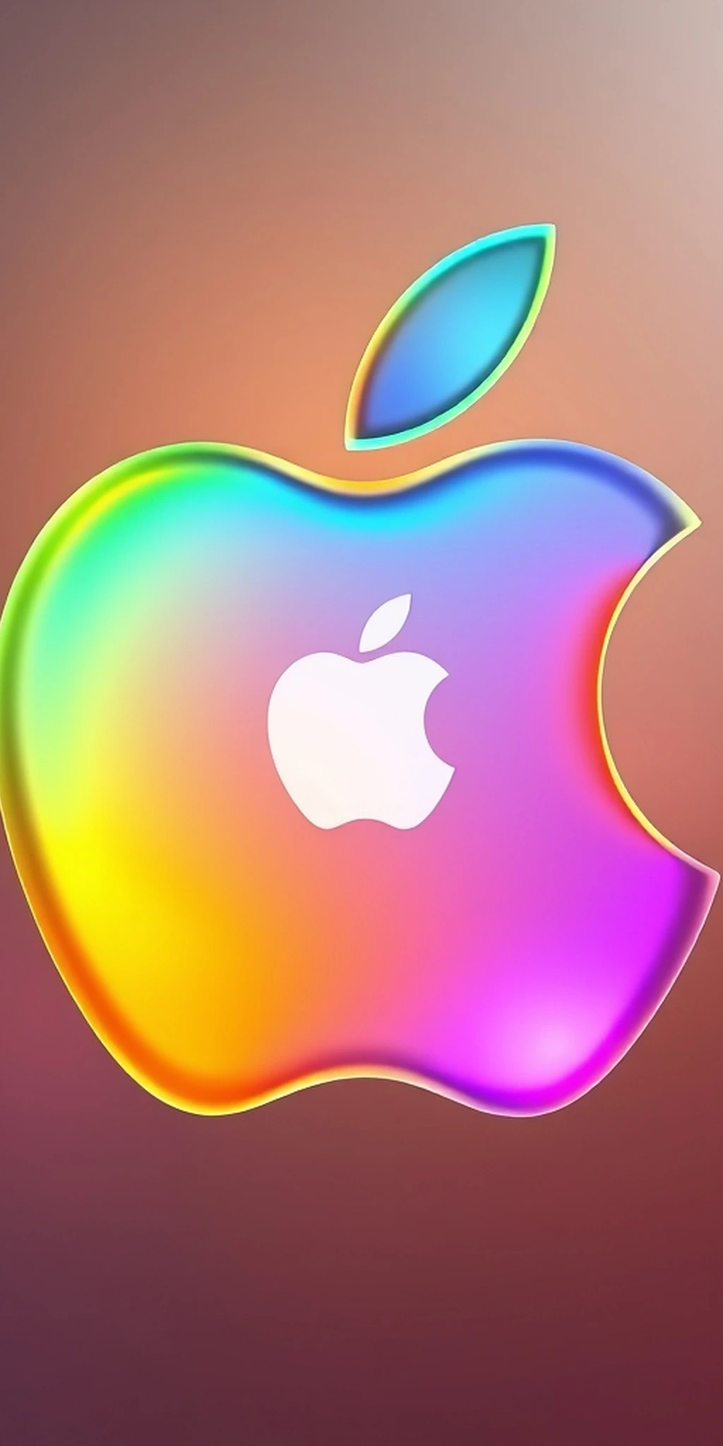 Glassmorphism Apple Logo Vibrant Gradients Iridescent Specular ...
