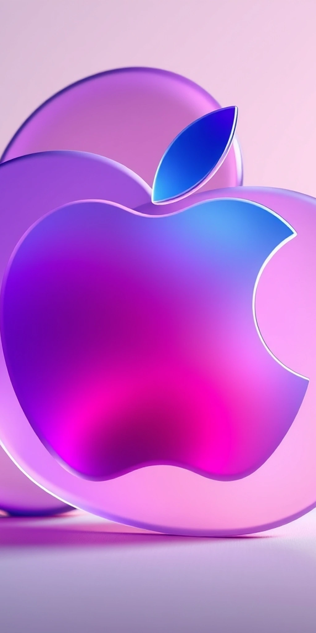 Glassmorphism Apple Logo Vibrant Gradients Iridescent Specular Highlights, Top Several Unique ...