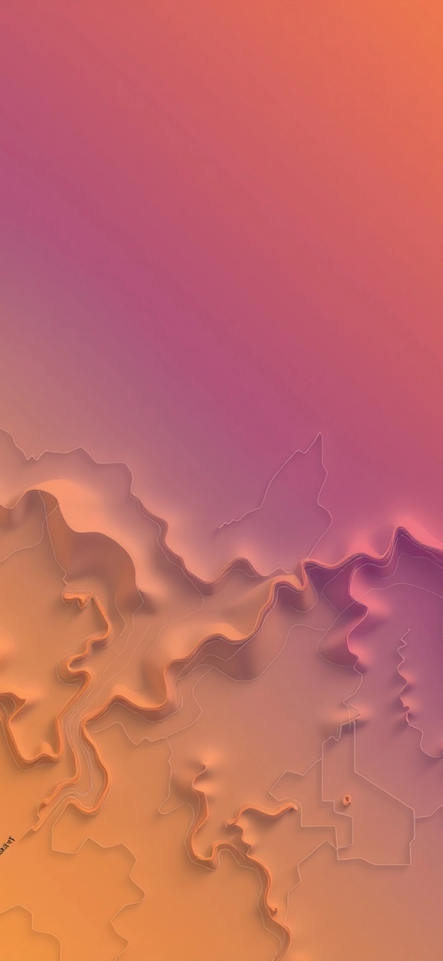 Gorgeous Gradient Topographical Map With Creative Line Design For iOS ...