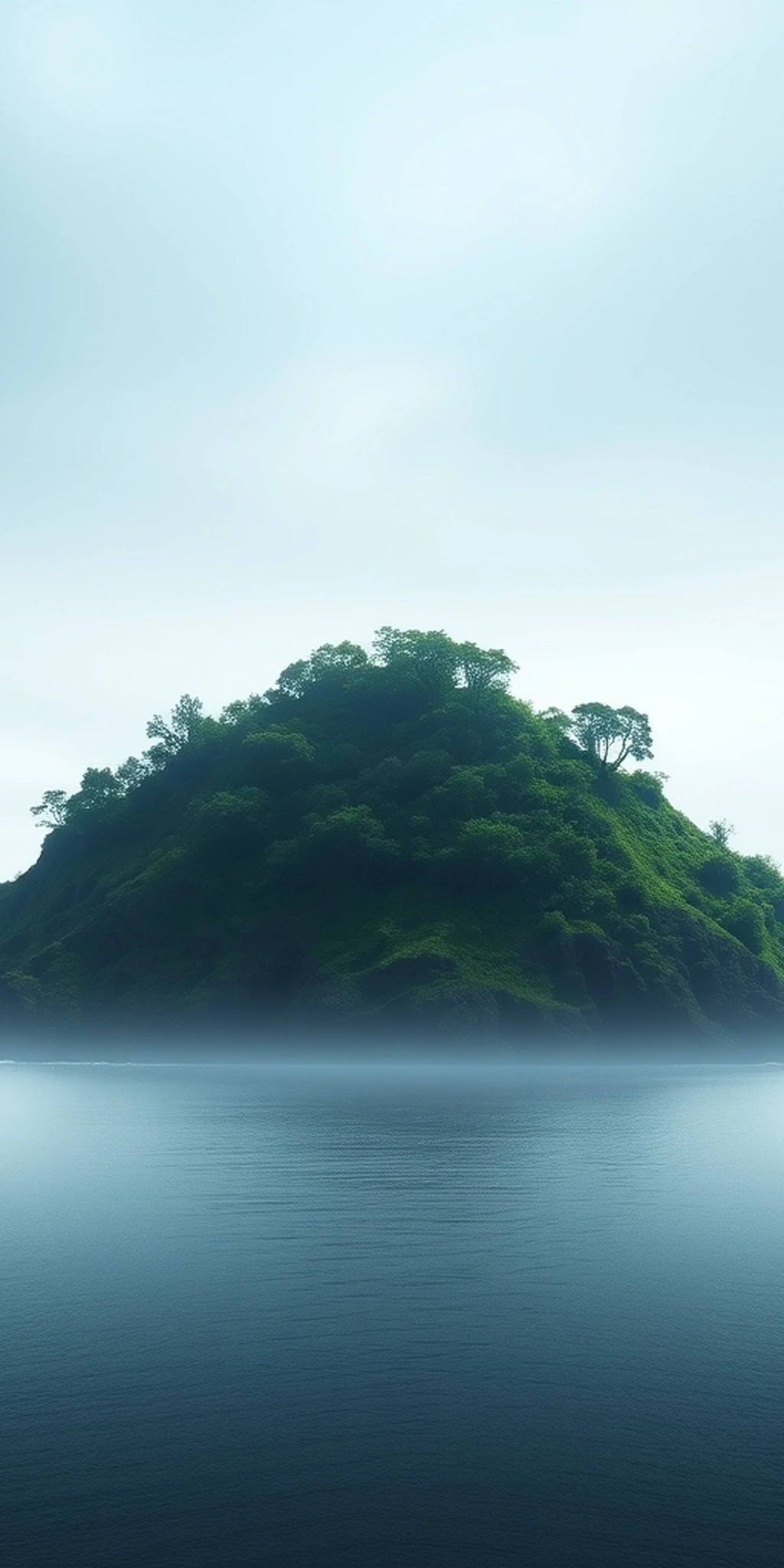 Green Dark Dynamic Island Top Misty Weather — Free iPhone Wallpaper (4K ...
