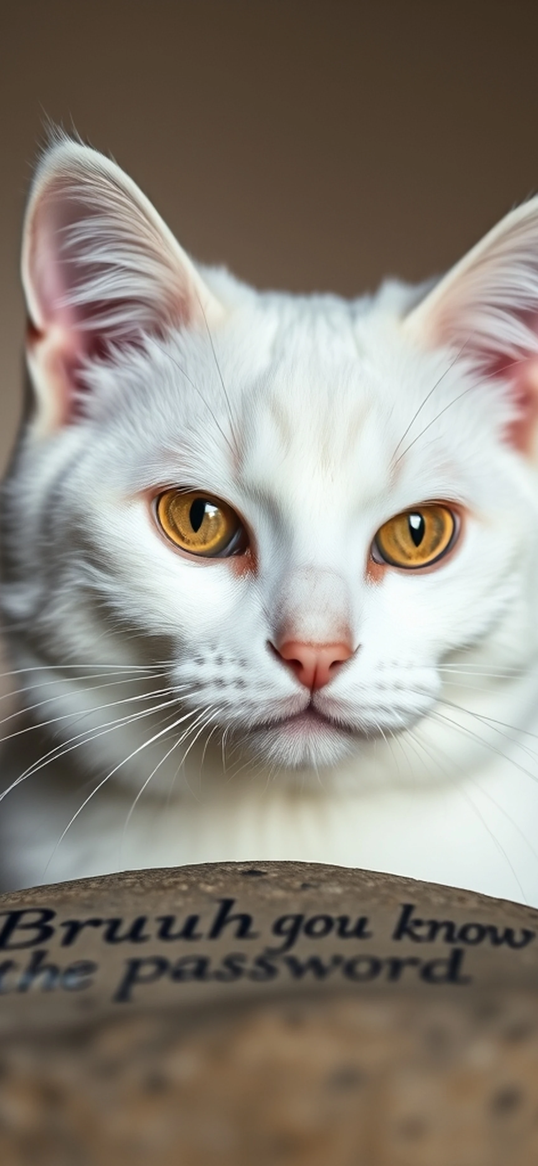 HD White Cat Black Cat Photo With Words"bruh U Don't Know My Password" — Free iPhone Wallpaper ...