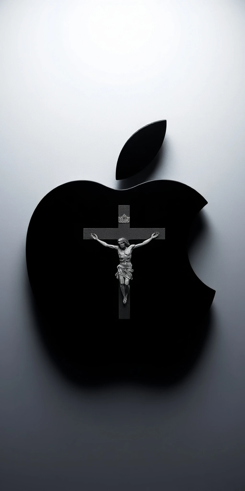 Apple Logo Black Colour Small Size Jesus Christ Cross — Free iPhone ...