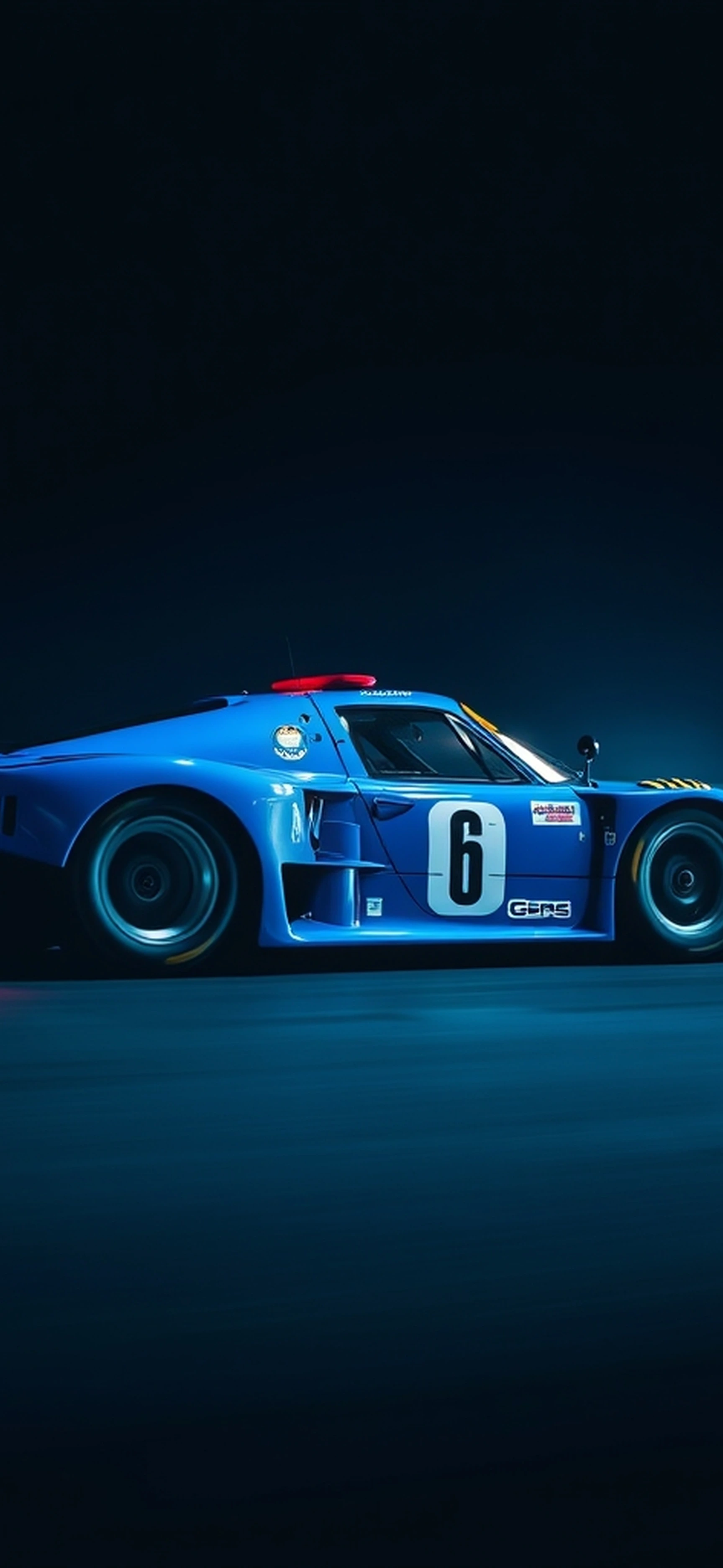 Le Mans Race In Night, Porsche 963 Race Car, Blue Theme — Free iPhone ...