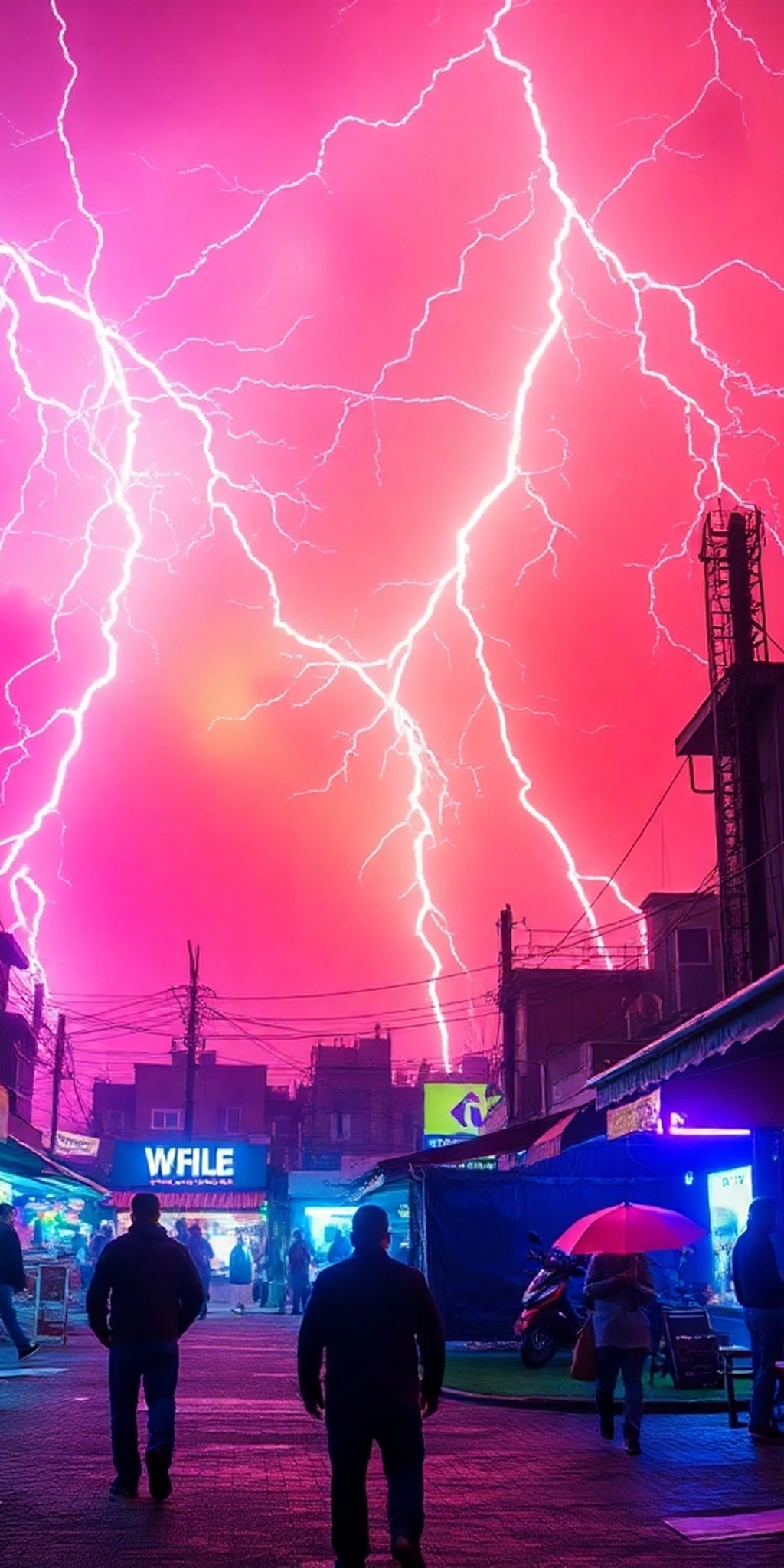 Lightning Colorful — Free iPhone Wallpaper (4K/HD) | 2025