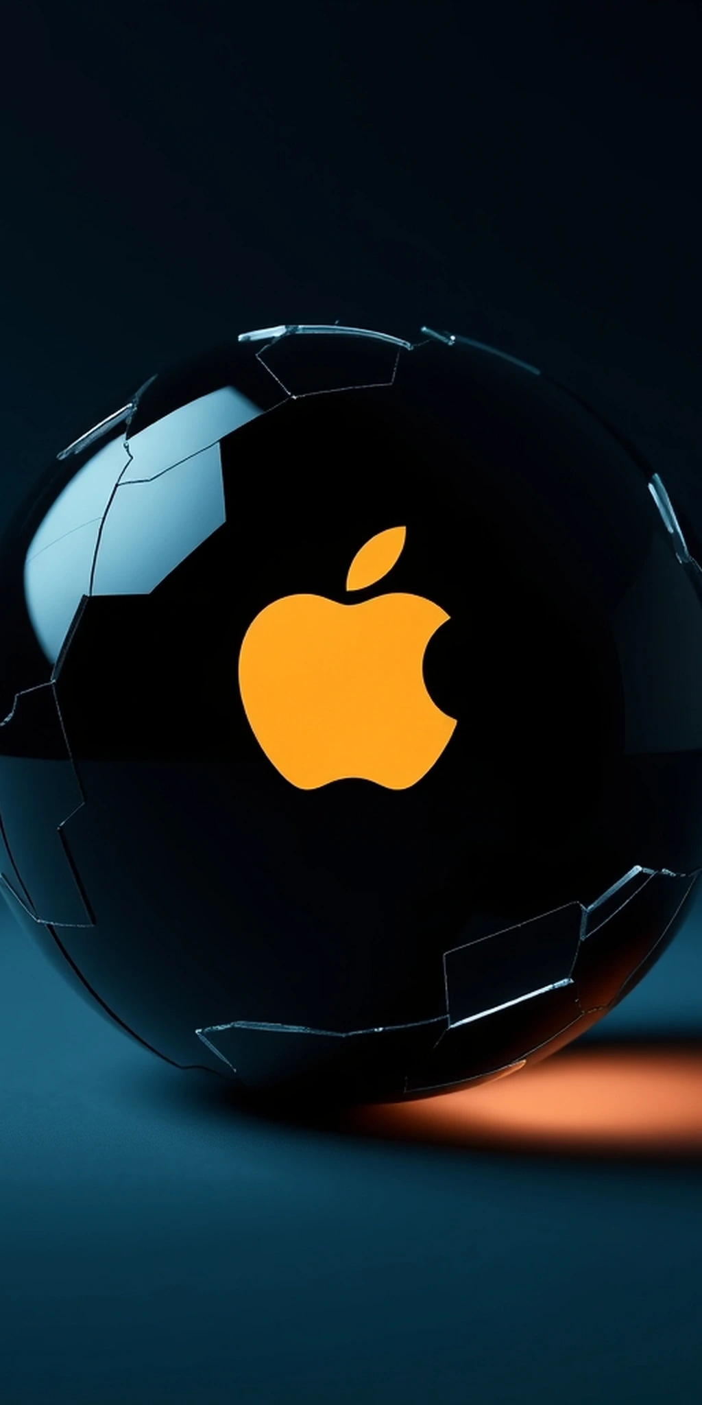 Smashed Glass Apple Logo Dark Mode — Free iPhone Wallpaper (4K/HD) | 2025