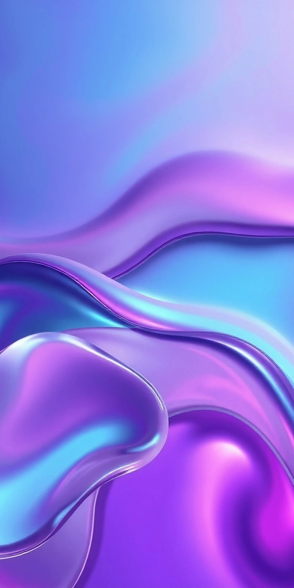 Purple And Blue iOS 26 Liquid Glass Iridescent Abstract Shapes Glossy ...