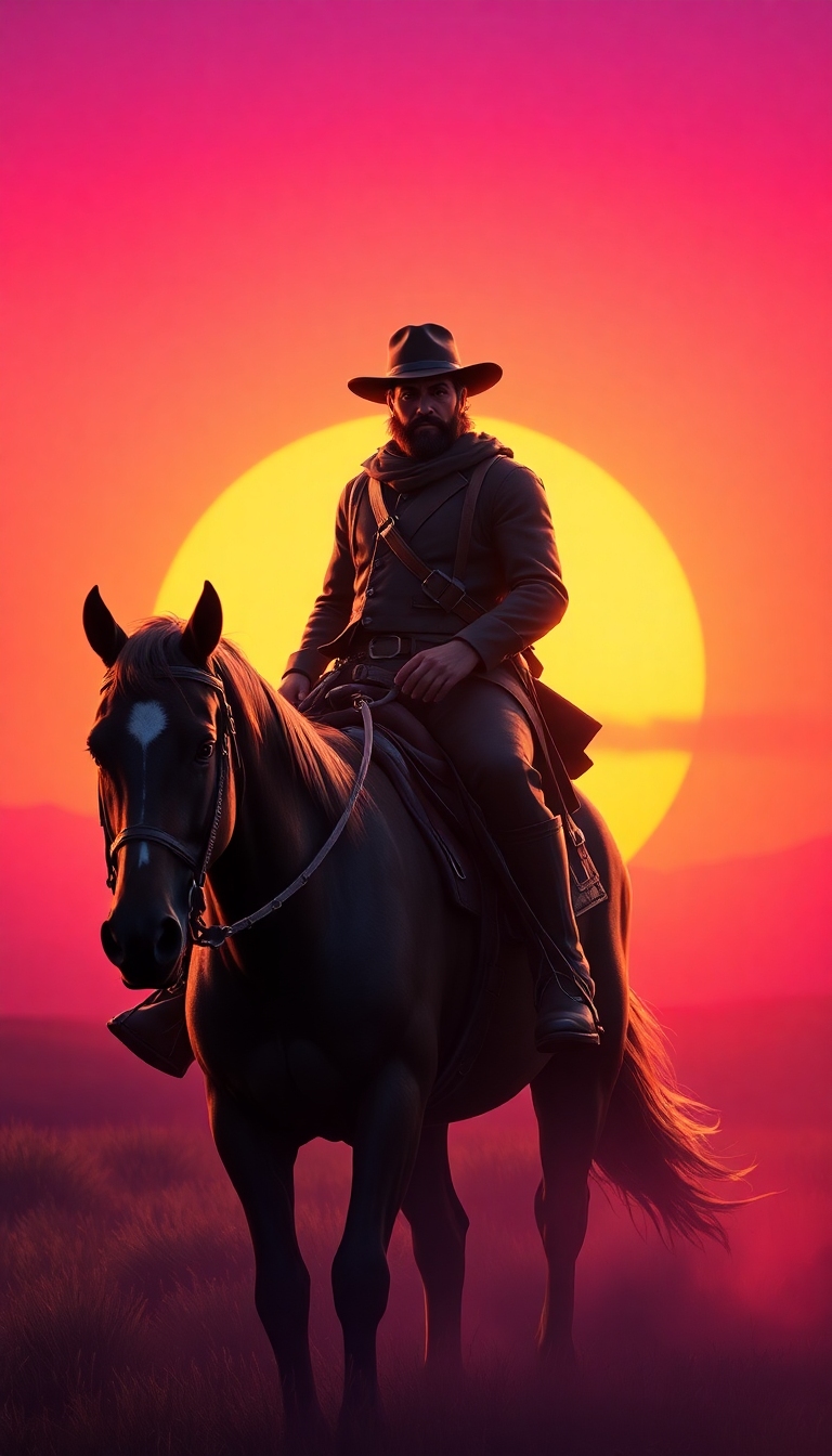 Arthur Morgan Style Character That Is On A Horse,with A Rdr2 Style Feel ...