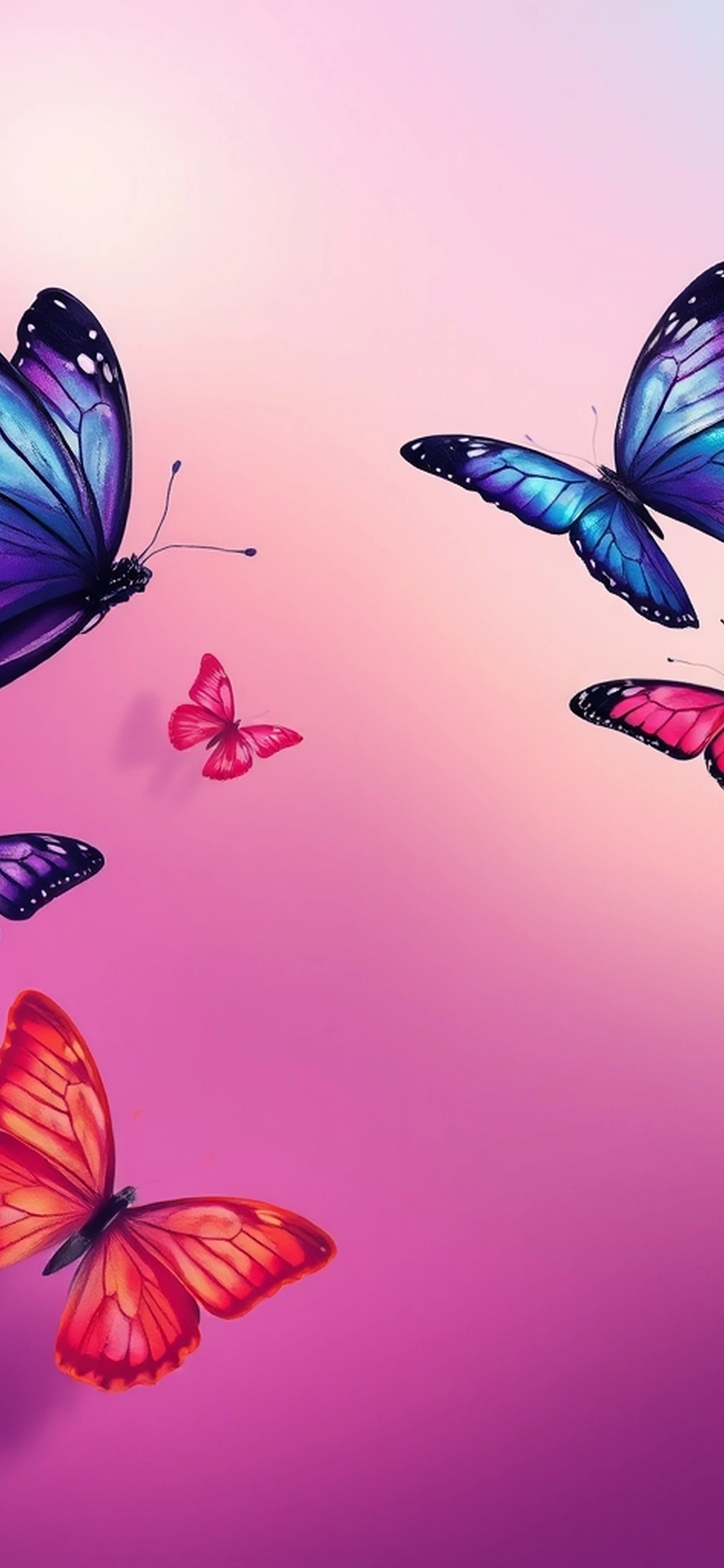 iPhone 17 Pro Max Butterflies And Purple Pink And Blue That Moving ...