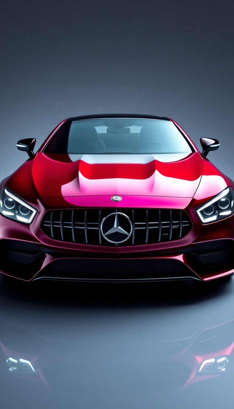 Mercedes Benz Red Luxury Cars For iPhone 15 Pro Max — Free iPhone ...