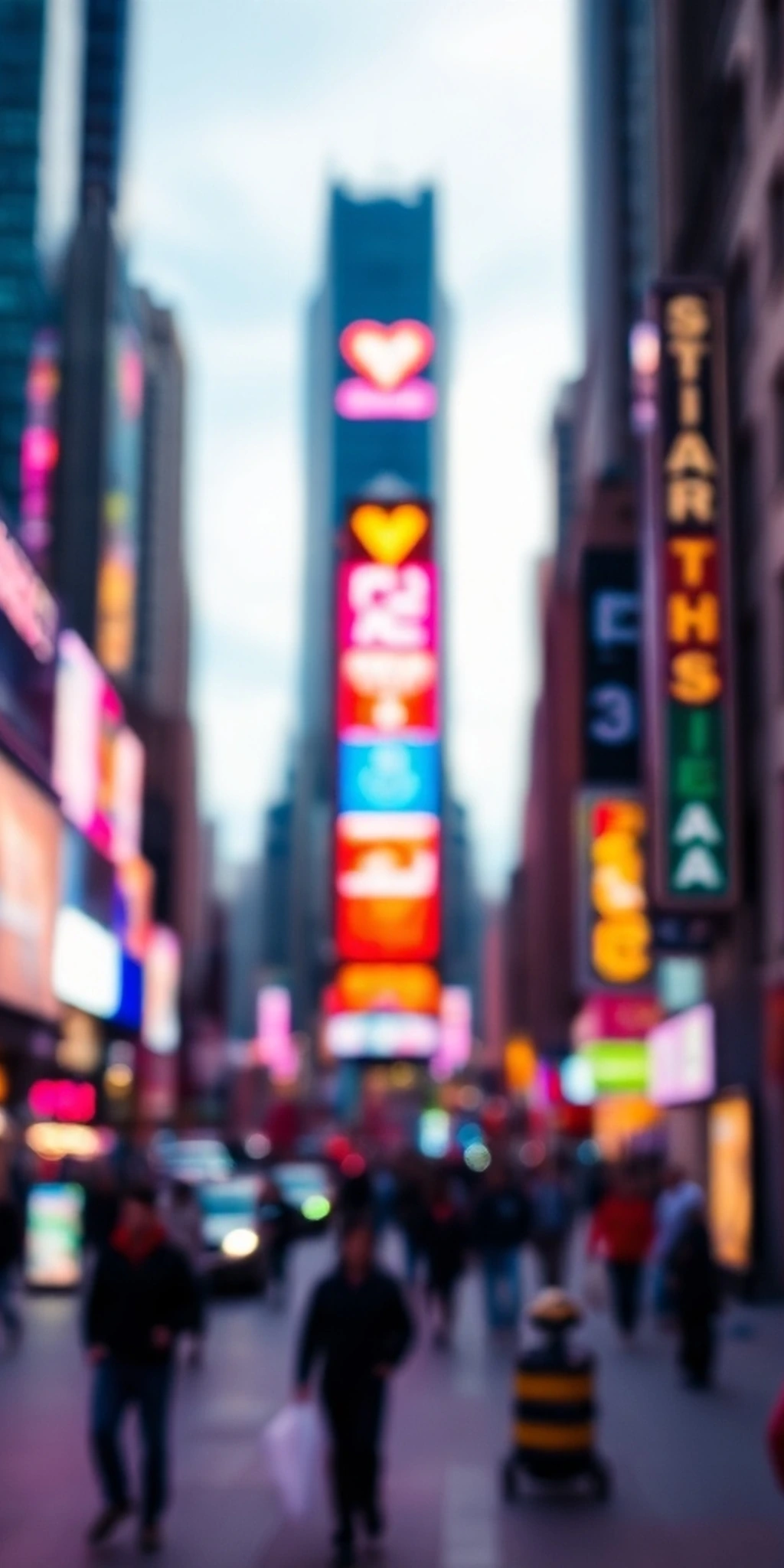 New York Times Square Bokeh Colorful Neon — Download Free iPhone ...