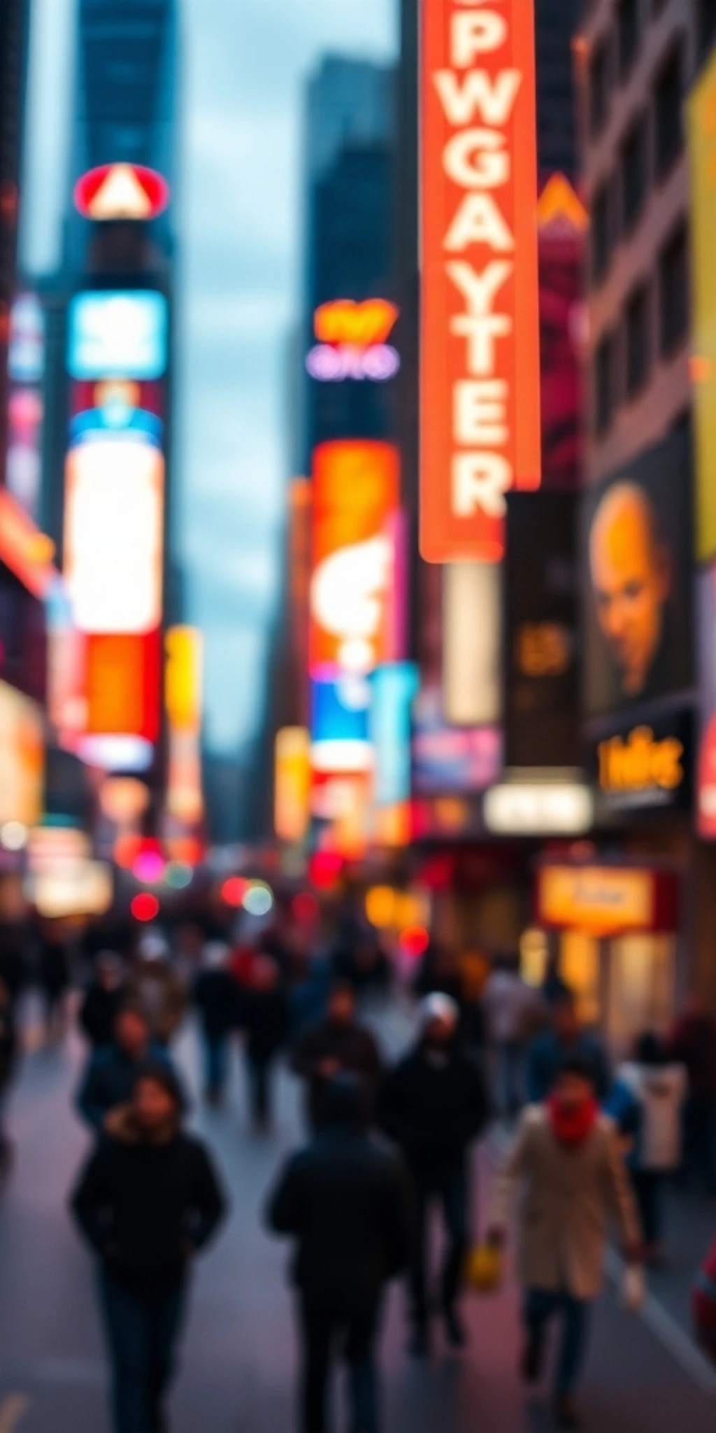 New York Times Square Neon Bokeh Unique Soft Gradient Colors — Free ...
