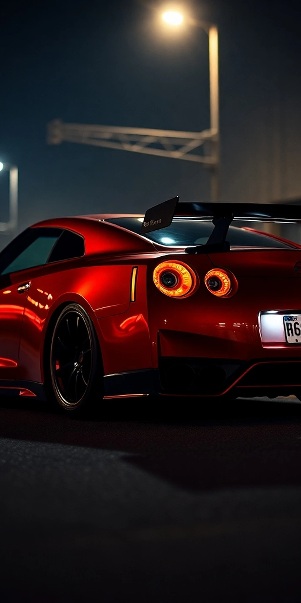 Nissan Gtr Light During Night Red Cars — Free iPhone Wallpaper (4K/HD ...