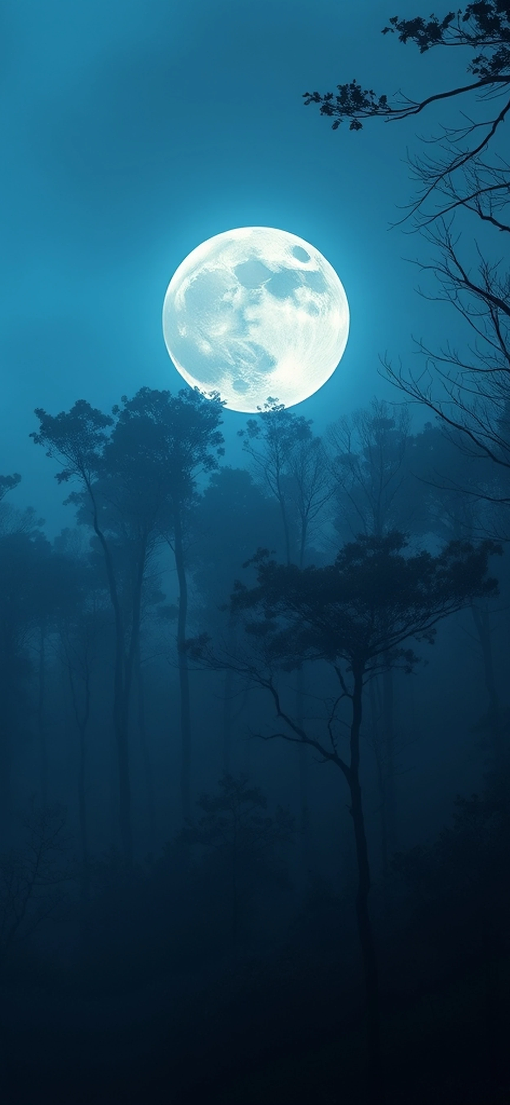 Pagan Themes Full Moon Over A Forest On Halloween Creepy Spooky — Free ...