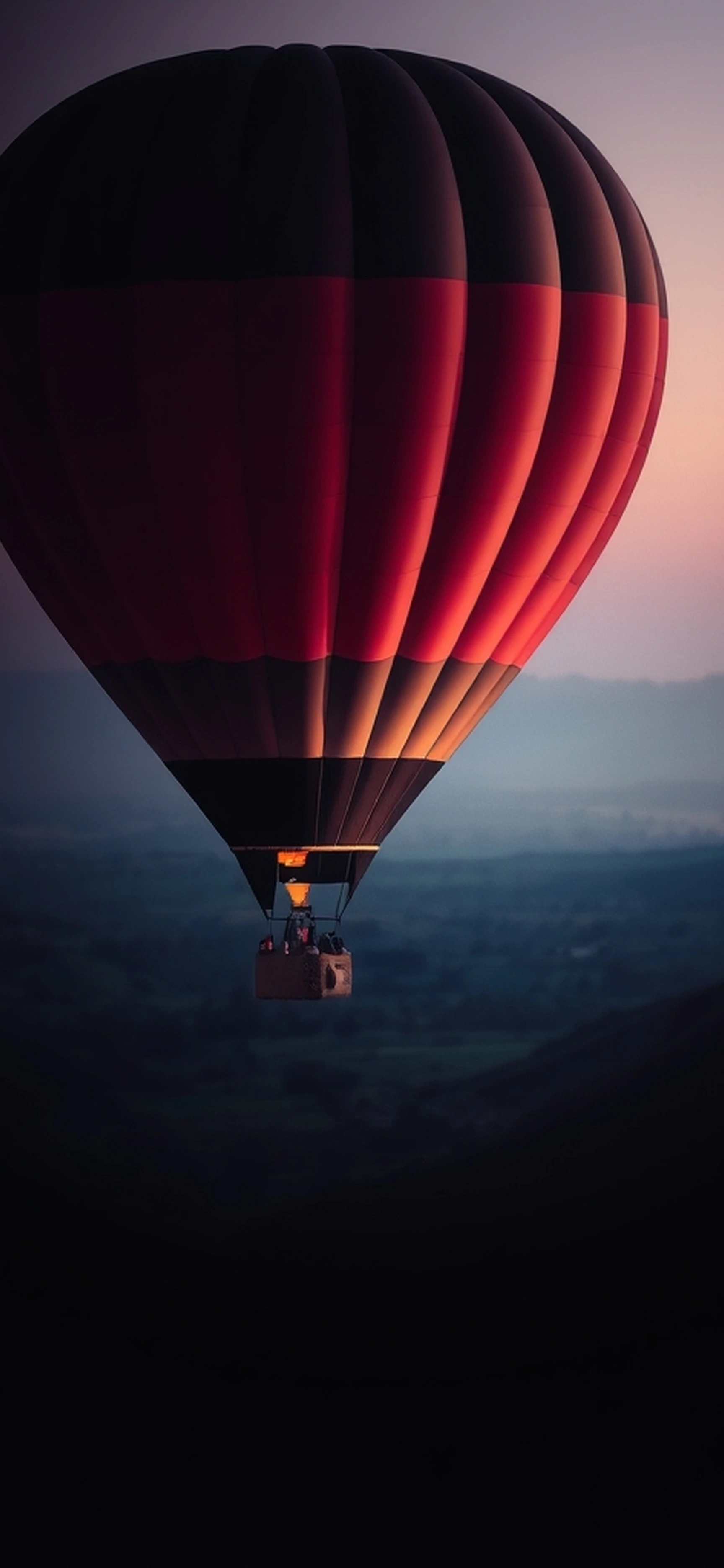 Quality Hot Air Balloon In Dark Abstract In Landscape, Air Balloon ...