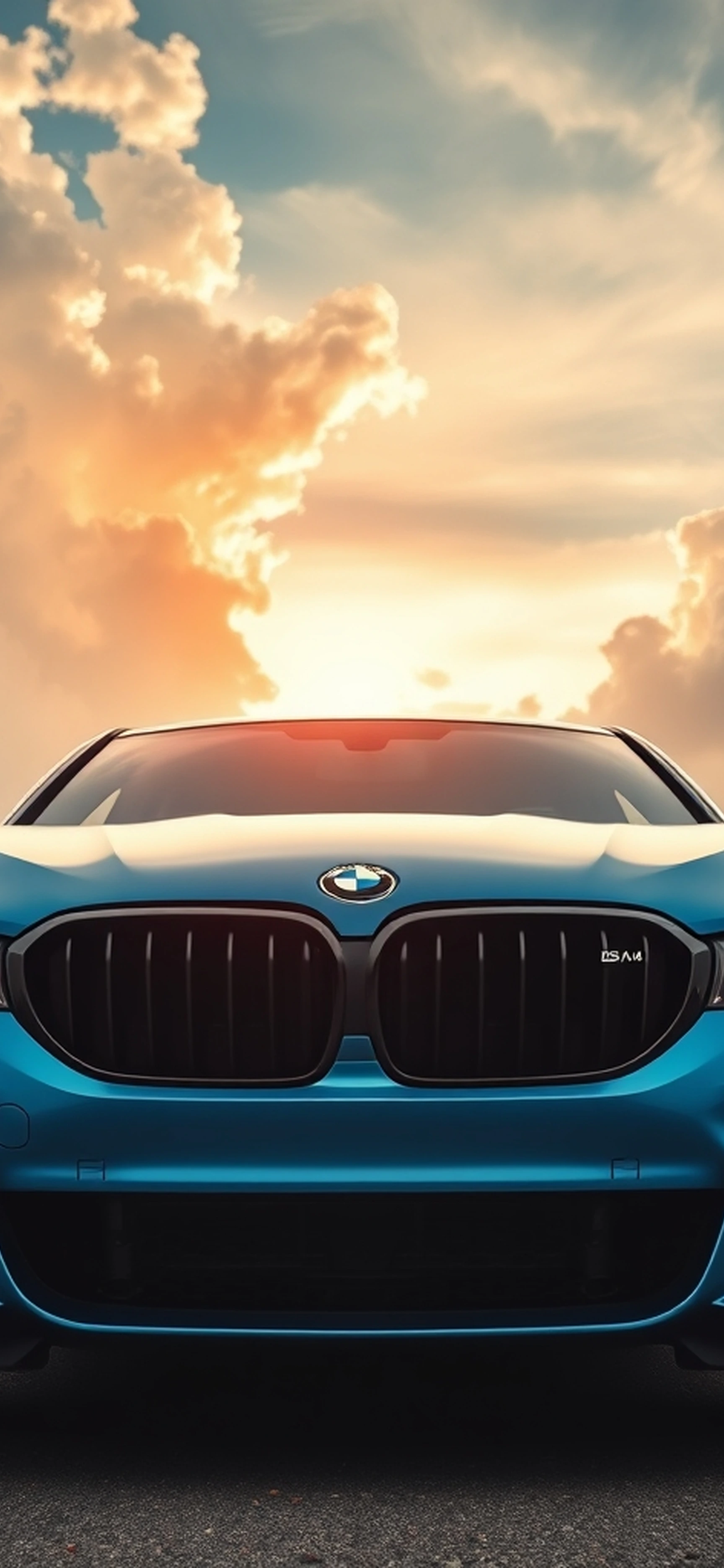 Sky Blue BMW With Black Front View — Free iPhone Wallpaper (4K/HD) | 2025