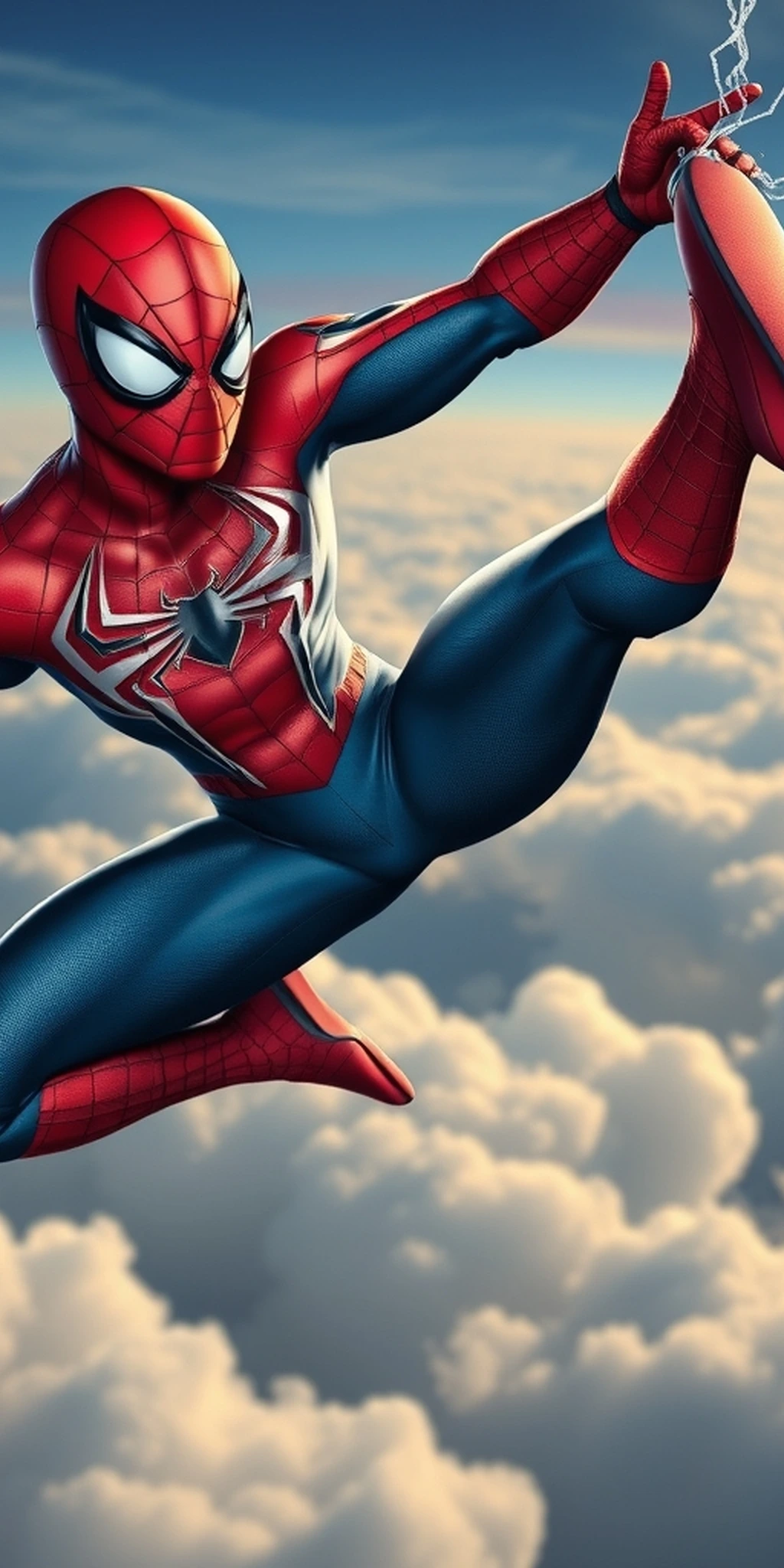 Spider Man Is Flying Up So Fast With Clouds Under Him — Free iPhone ...